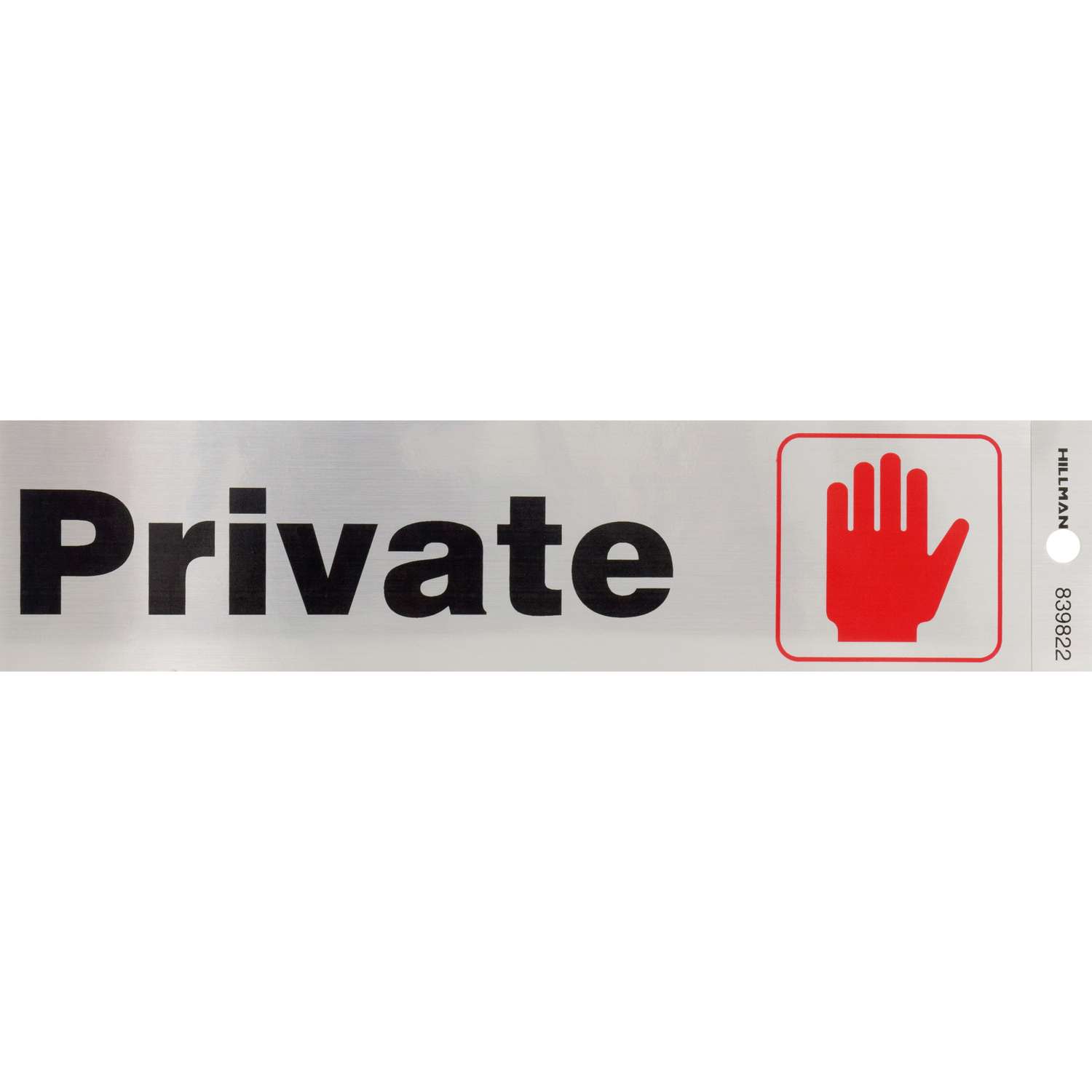Hillman English Silver Private Decal 2 in. H X 8 in. W - Ace Hardware