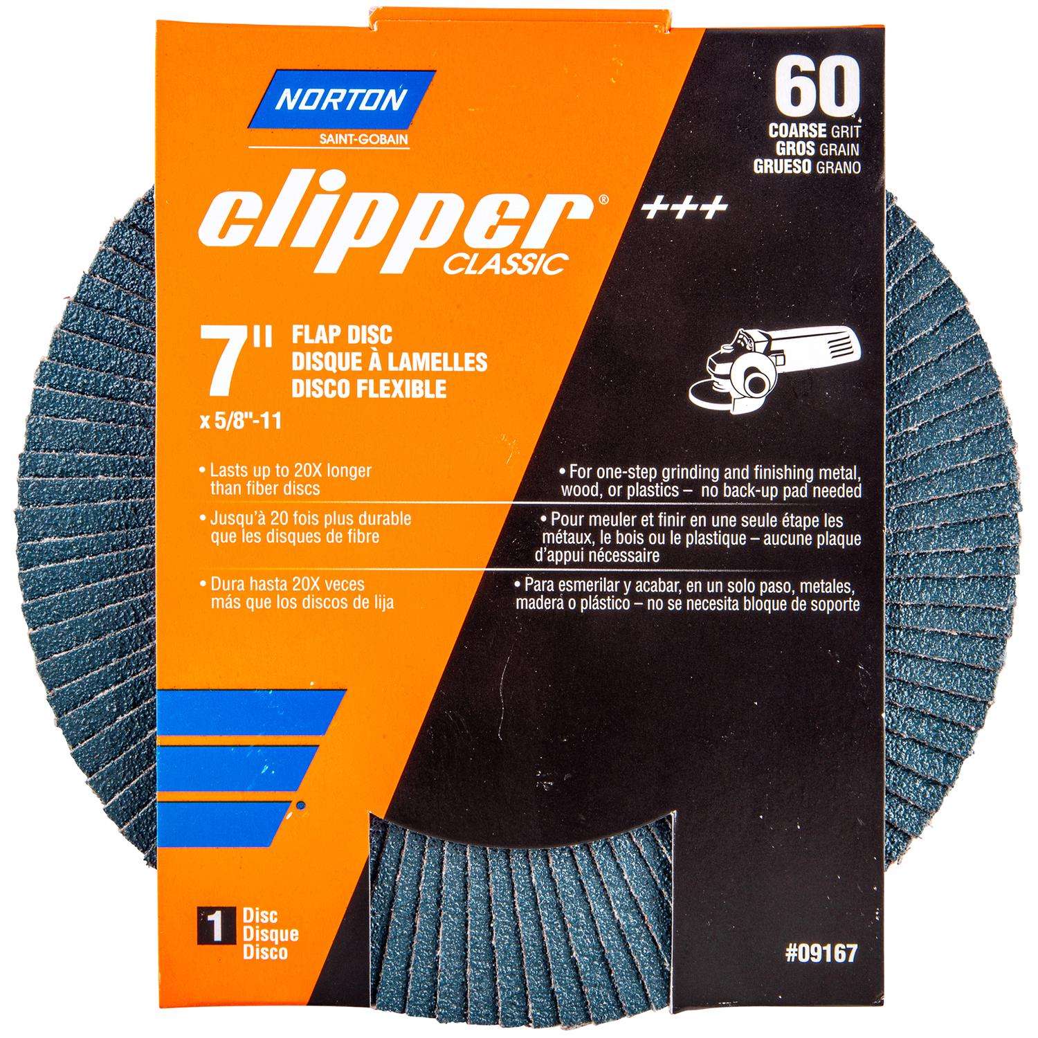 Norton Clipper 7 in. D X 5/8-11 in. Zirconia Alumina/X-Wt Cotton Flap ...