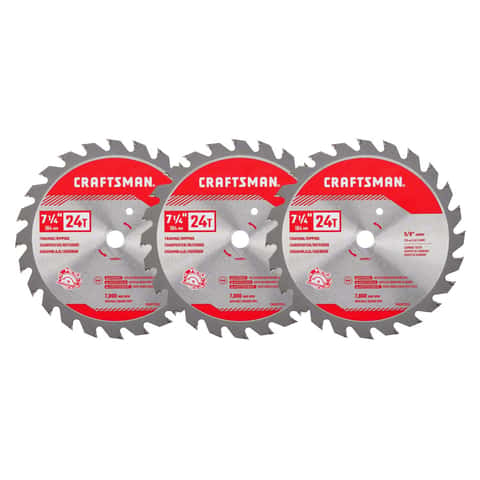 Craftsman 7-1/4 in. D X 5/8 in. Carbide Tipped Steel Circular Saw Blade ...
