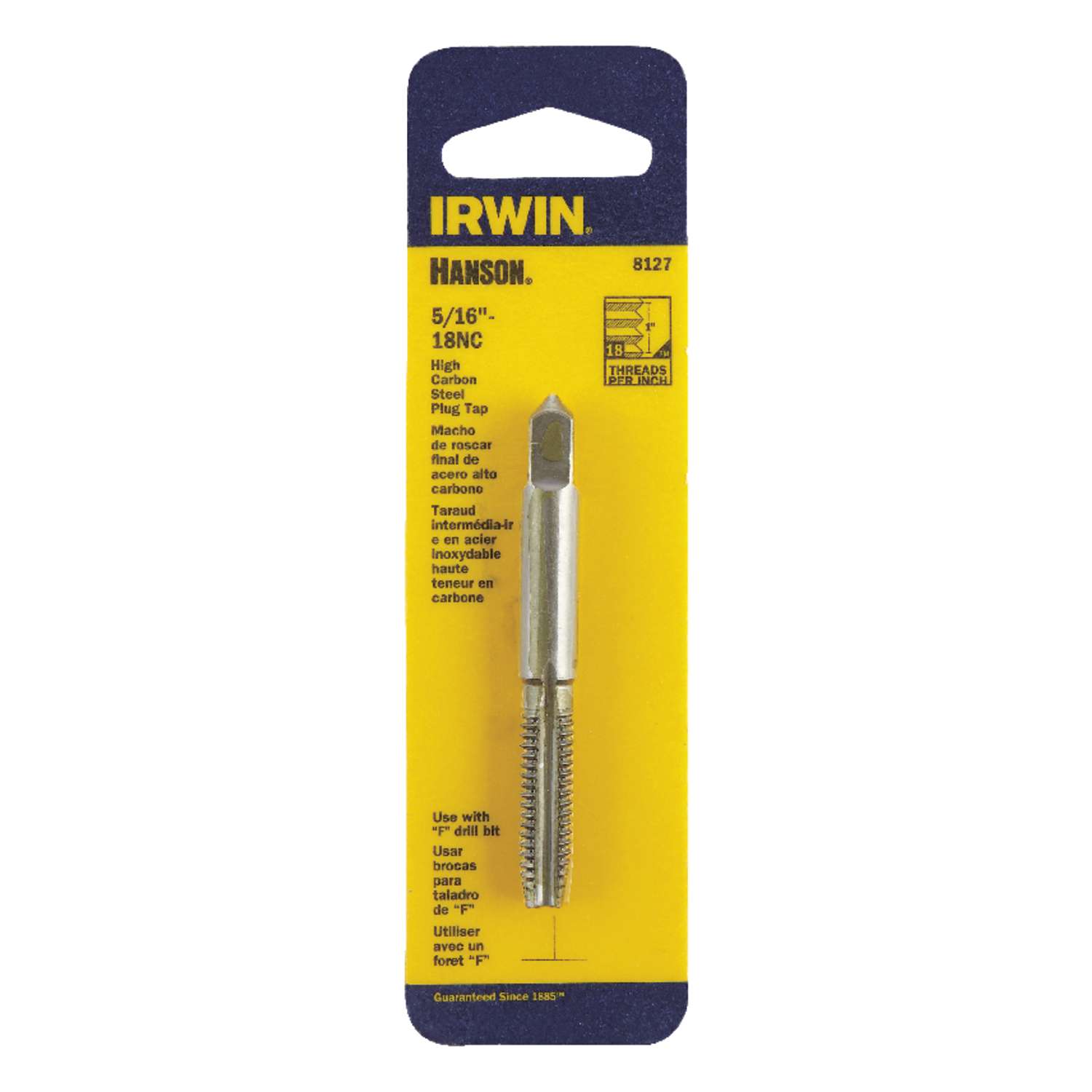 Irwin Hanson High Carbon Steel SAE Fraction Tap 5/16 in.-18NC 1 pc ...