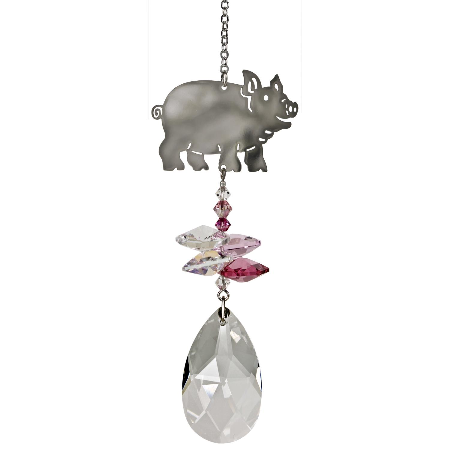 Woodstock Chimes Multi-color Crystal 4.5 in. Pig Wind Chime - Ace Hardware