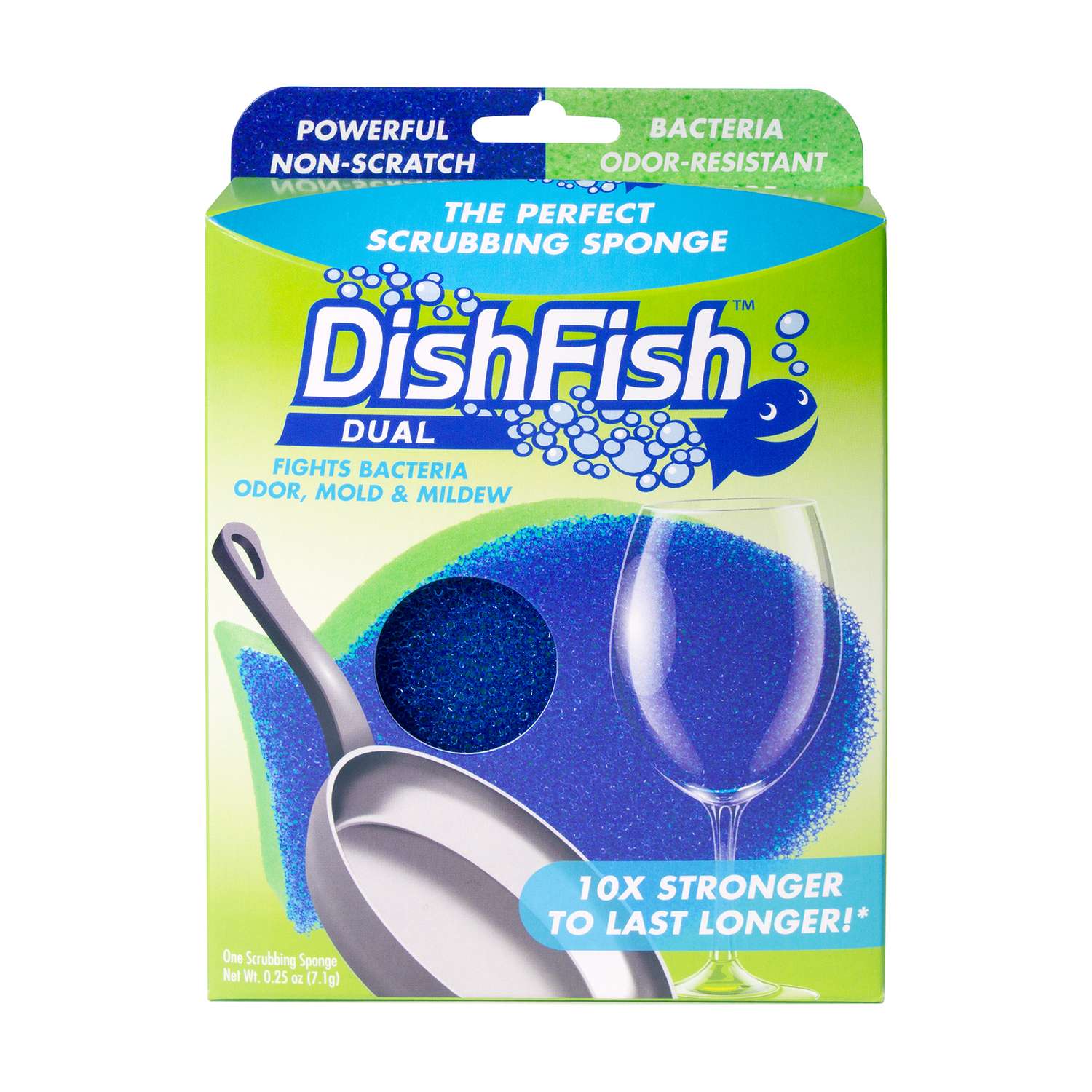 DishFish Non-Scratch Scrubber Sponge For All Purpose 4.5 in. L 1 pk ...