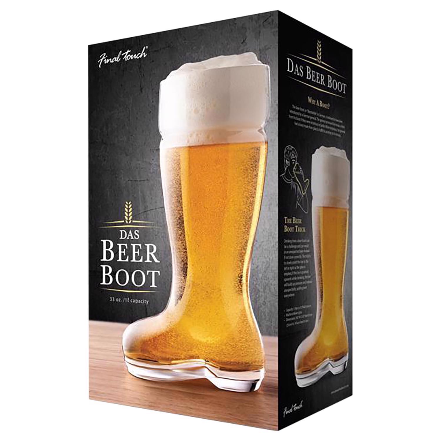 Final Touch 33 oz Clear Glass Boot Beer Glass Mfr# GG5001 - Ace Hardware