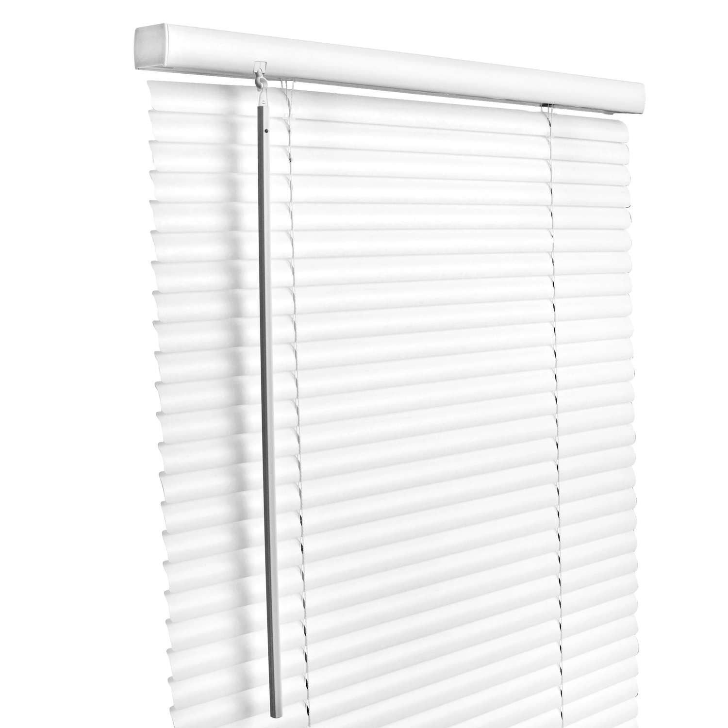 Living Accents Vinyl 1 in. Blinds 23 in. W X 42 in. H White Cordless ...