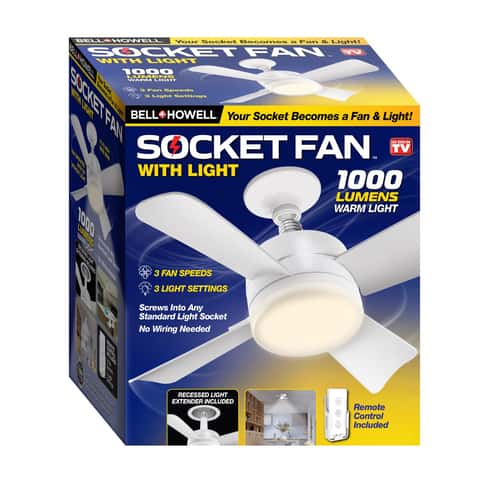 Bell & Howell 6 in. Matte White LED Indoor Socket Fanlight Mfr# 8563 ...