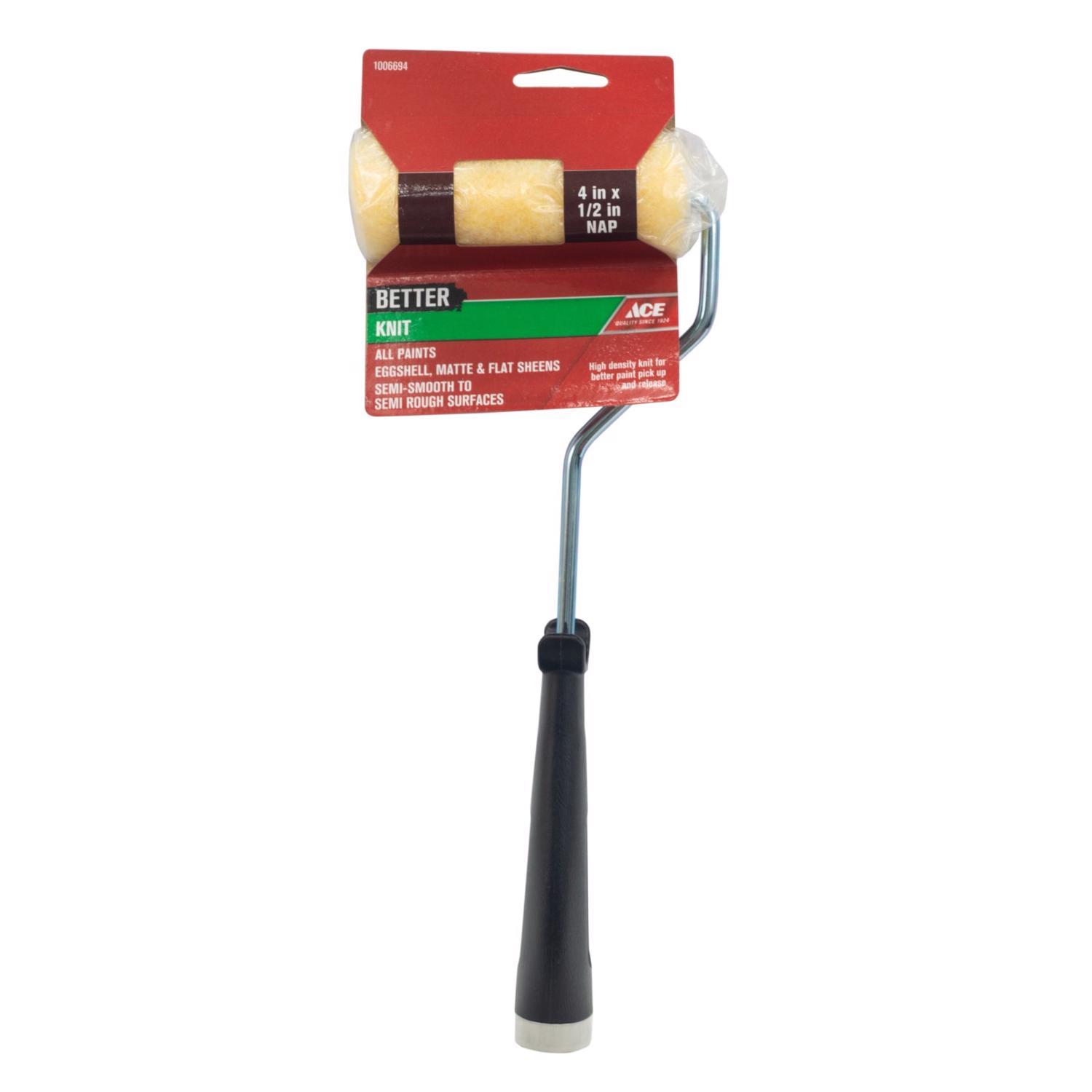 Ace Better Knit 4 in. W X 1/2 in. Mini Paint Roller with Frame 1 pk ...