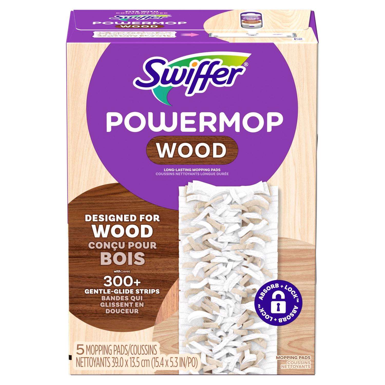 Swiffer Power Mop 15.4 in. Wet and Dry Microfiber Mop Refill 5 pk - Ace ...