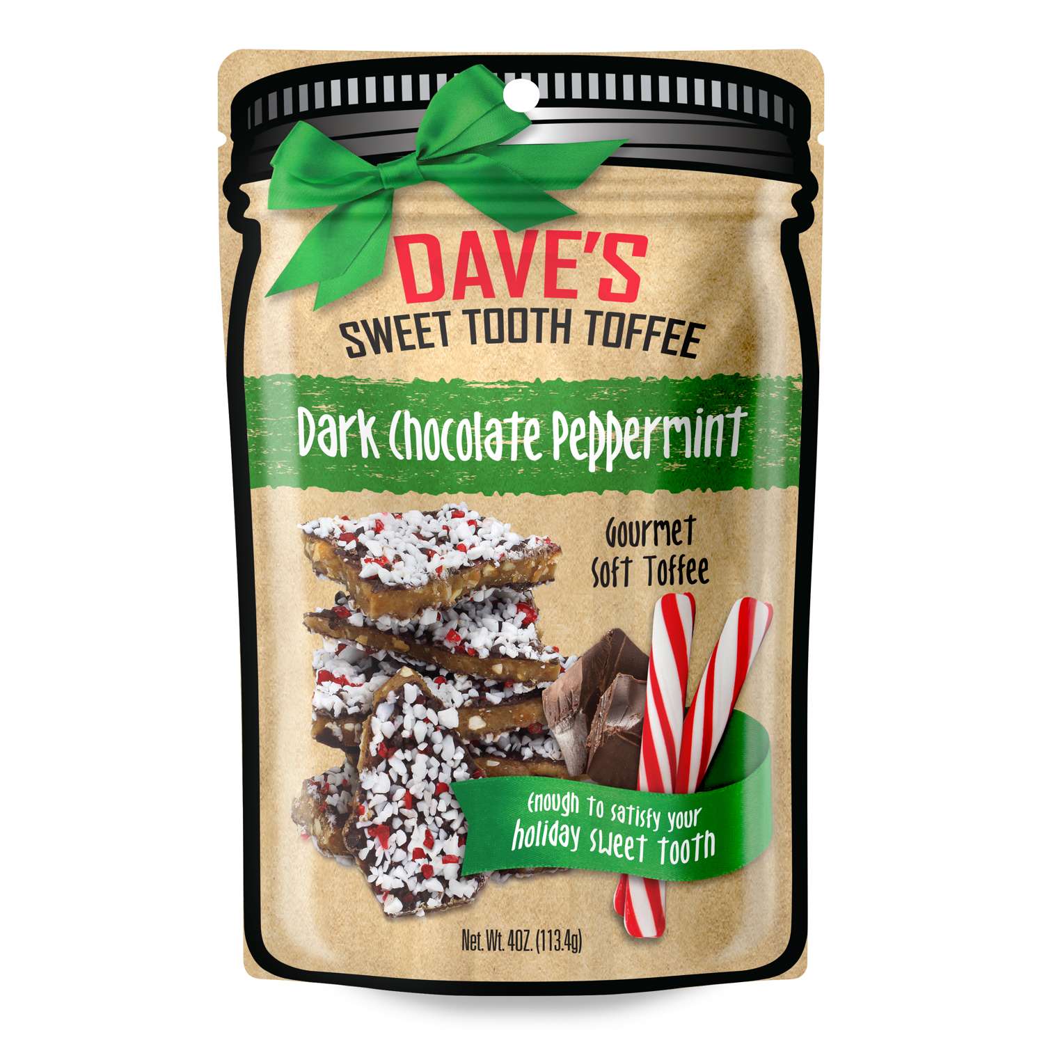 Dave's Sweet Tooth Dark Chocolate Peppermint Toffee 4 oz Mfr# 63384 ...