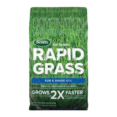 Scotts Turf Builder Rapid Grass Mixed Sun or Shade Grass Seed and Fertilizer 5.6 lb Mfr 18213 Ace Hardware