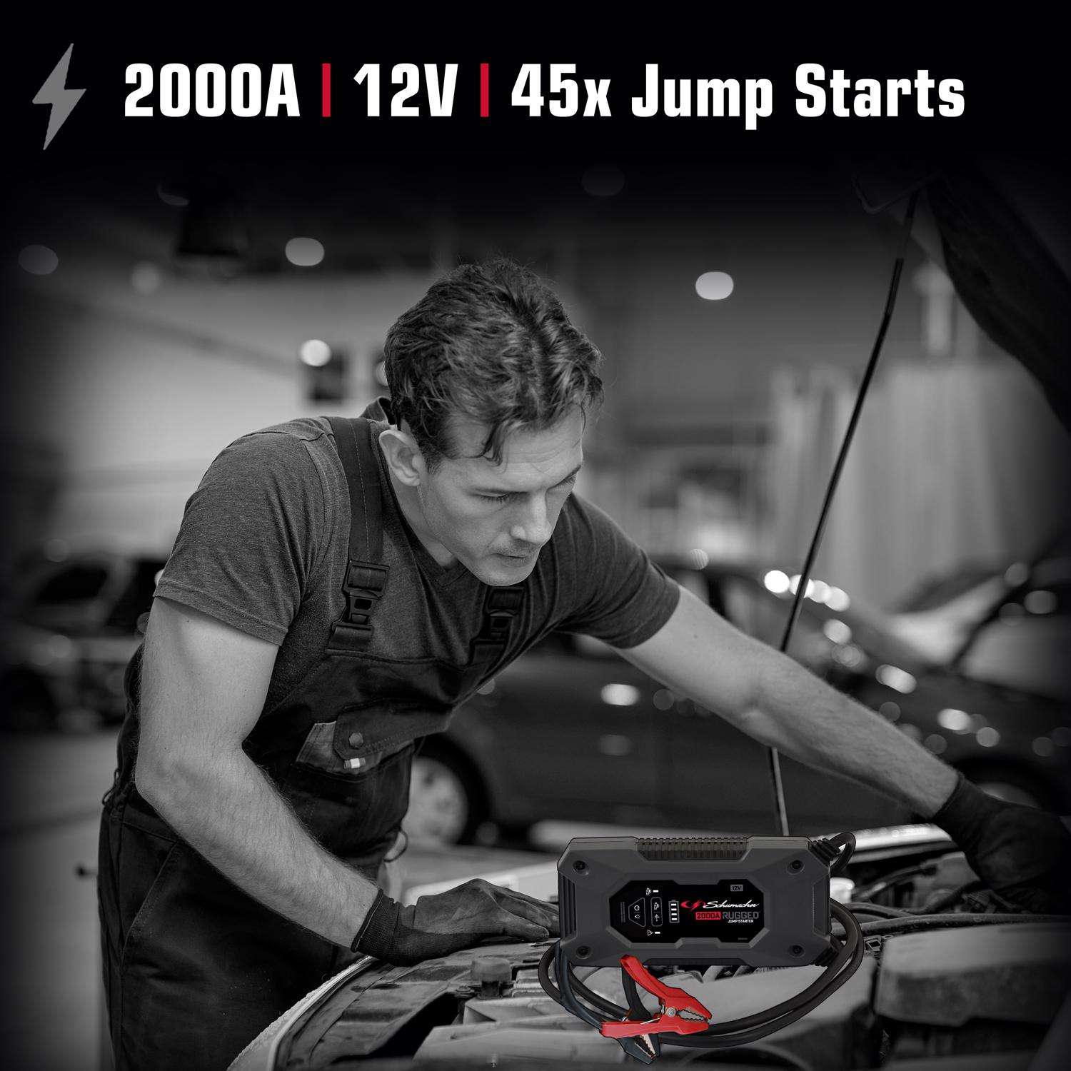 Schumacher Rugged By Schumacher Automatic 12 V 2000 amps Jump Starter and Power Bank Mfr SL1651 Ace Hardware
