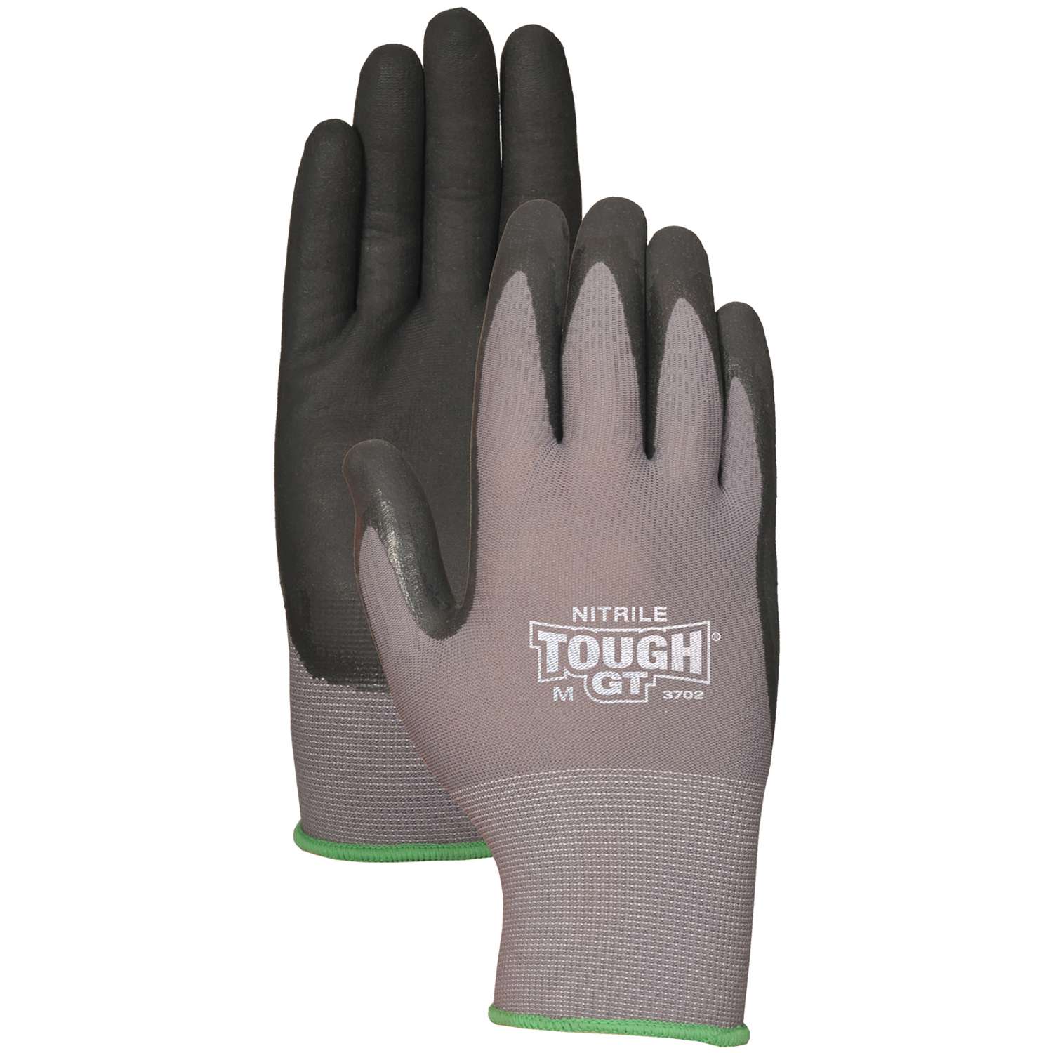 Bellingham Nitrile TOUGH GT Palm-dipped Work Gloves Black/Gray XL 1 ...