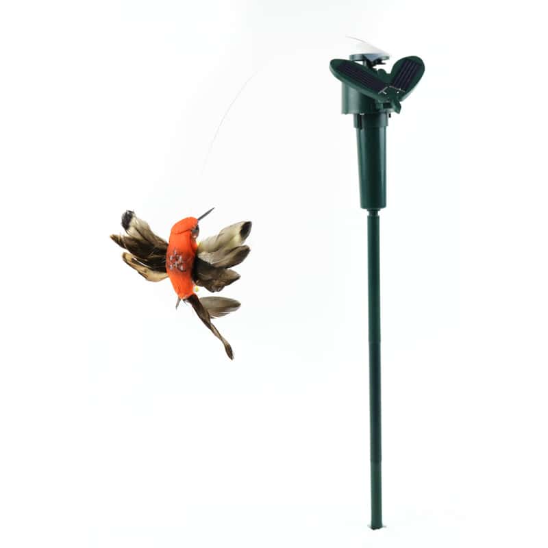 Touch of Nature Multicolored Plastic 16 in. H Hummingbird Solar Garden ...