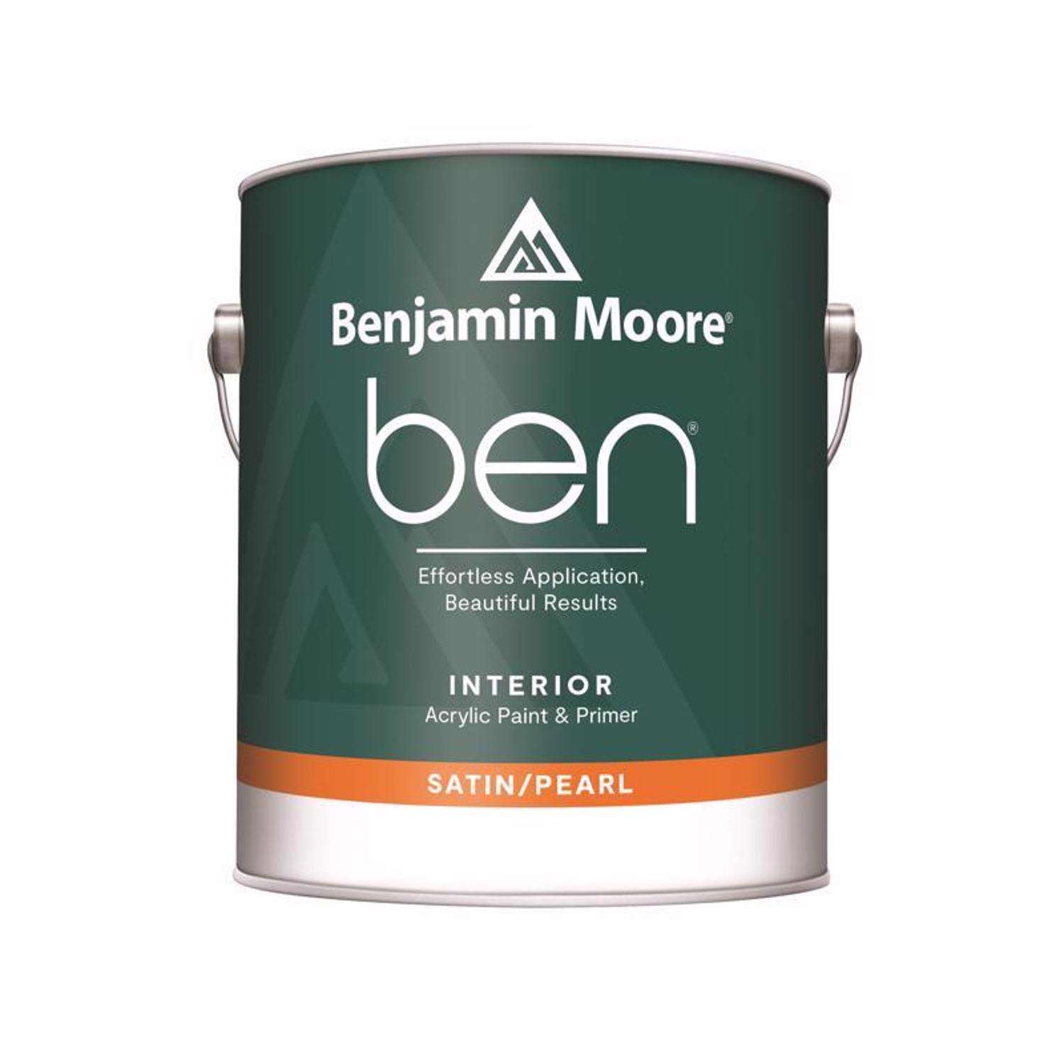 Benjamin Moore Ben Satin/Pearl Base 1 Paint and Primer Interior 1 gal ...