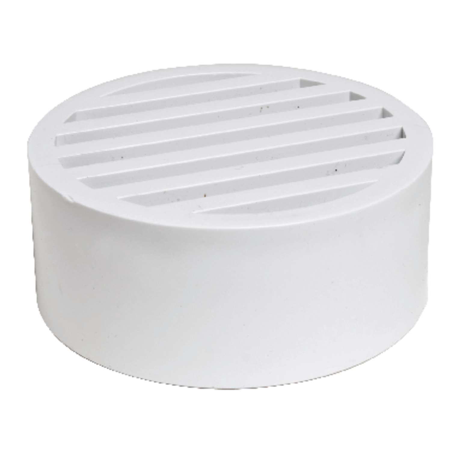 NDS 4 in. White Round PVC Drain Grate - Ace Hardware