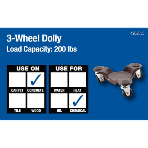 Titan 6 in. D Plastic Triple Caster 200 lb 1 pk - Ace Hardware