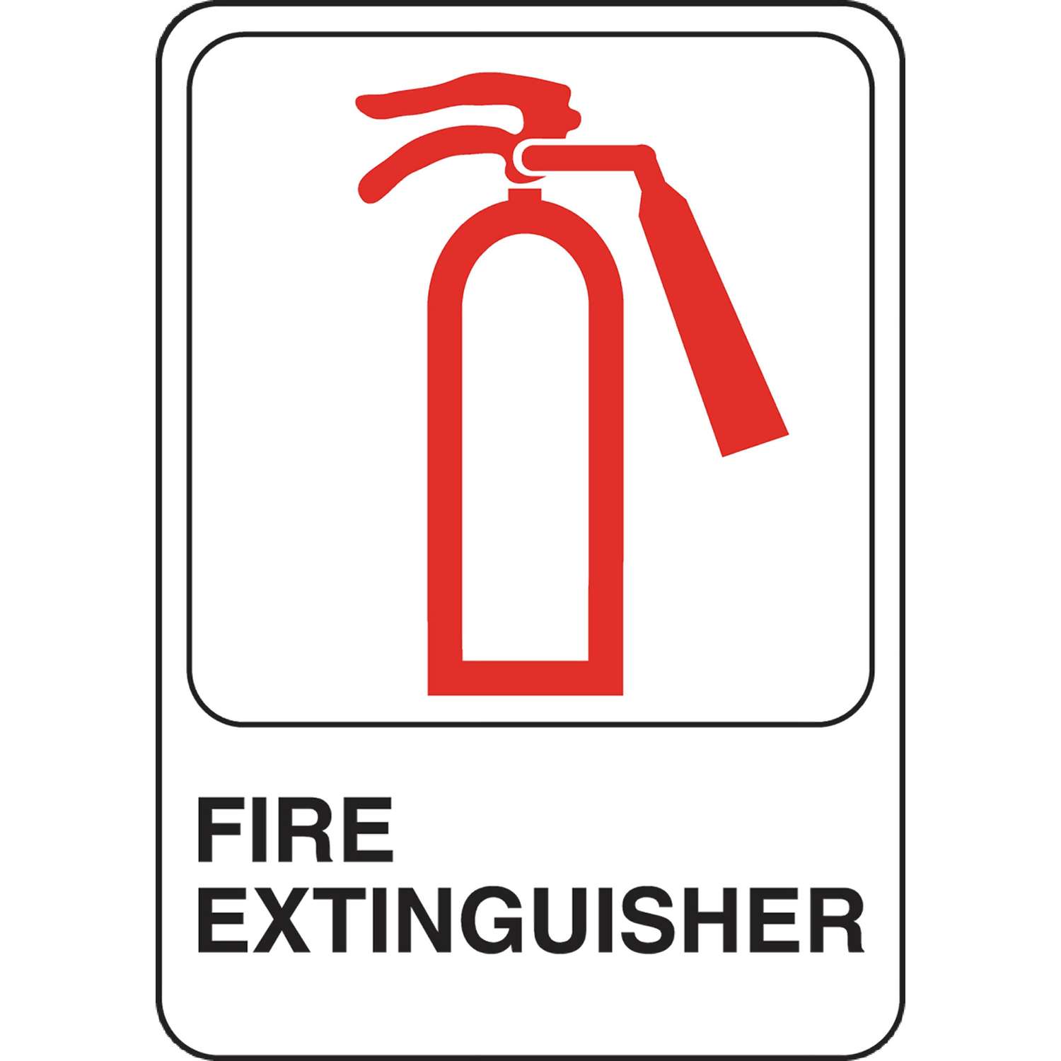 Hillman English White Fire Extinguisher Sign 7 in. H X 5 in. W - Ace ...