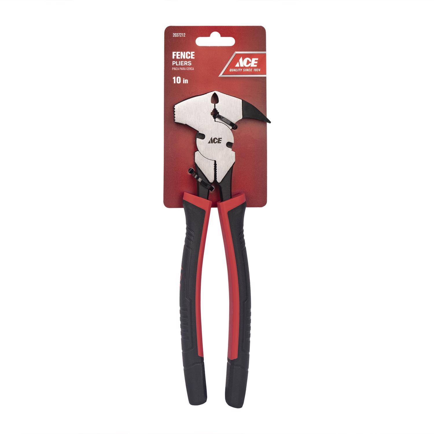 Ace 10 in. Chrome Vanadium Steel Fence Pliers Mfr# 20009910 - Ace Hardware