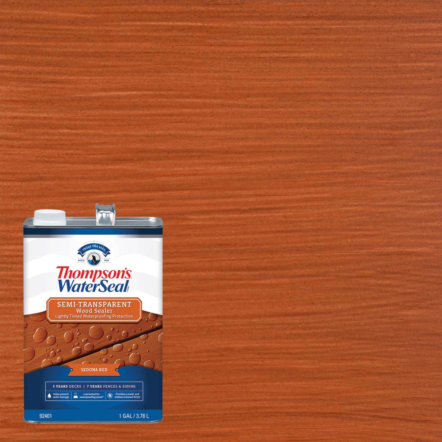 Thompson's WaterSeal Semi-Transparent Sedona Red Waterproofing Wood ...