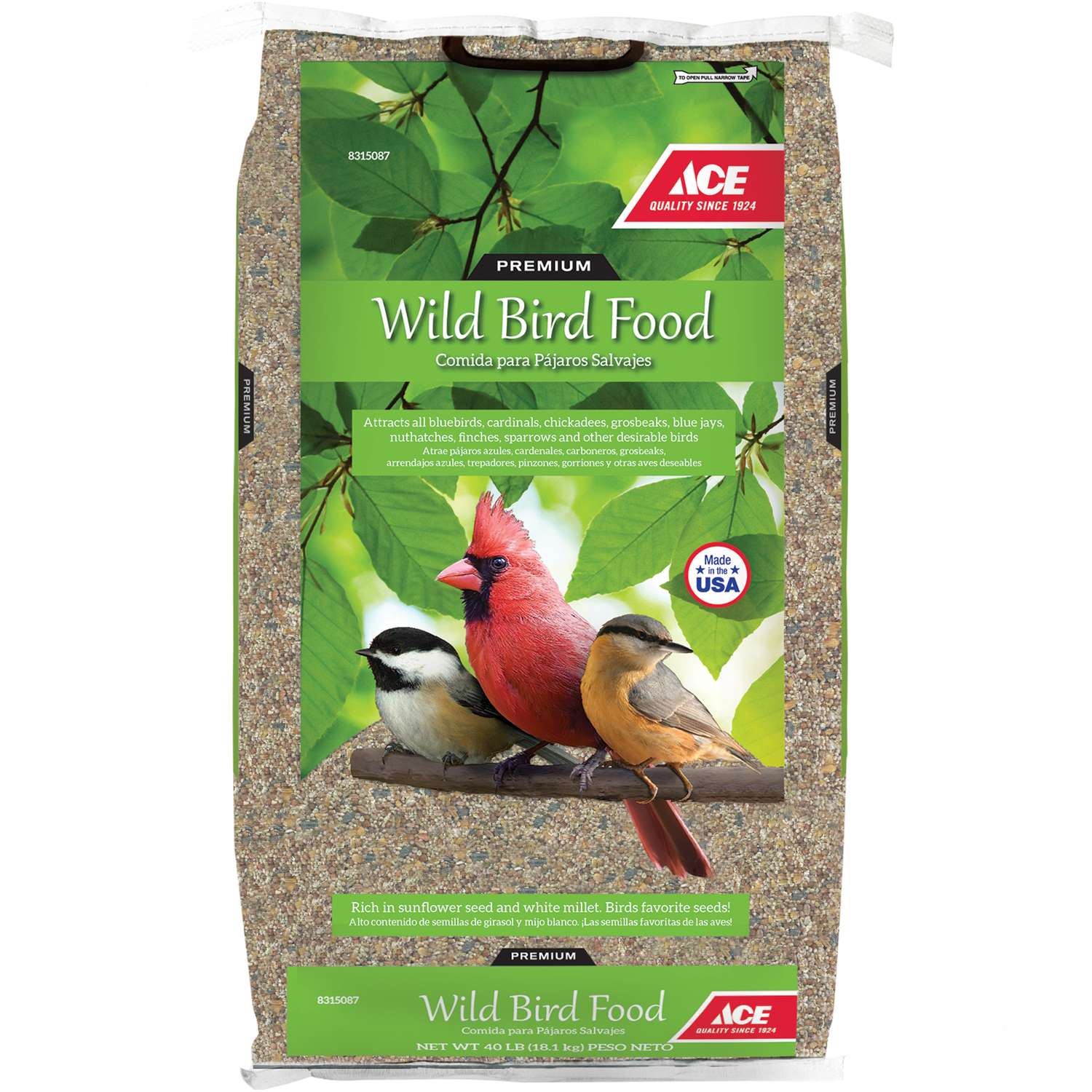 Ace Premium Songbird Grains Wild Bird Food 40 lb - Ace Hardware