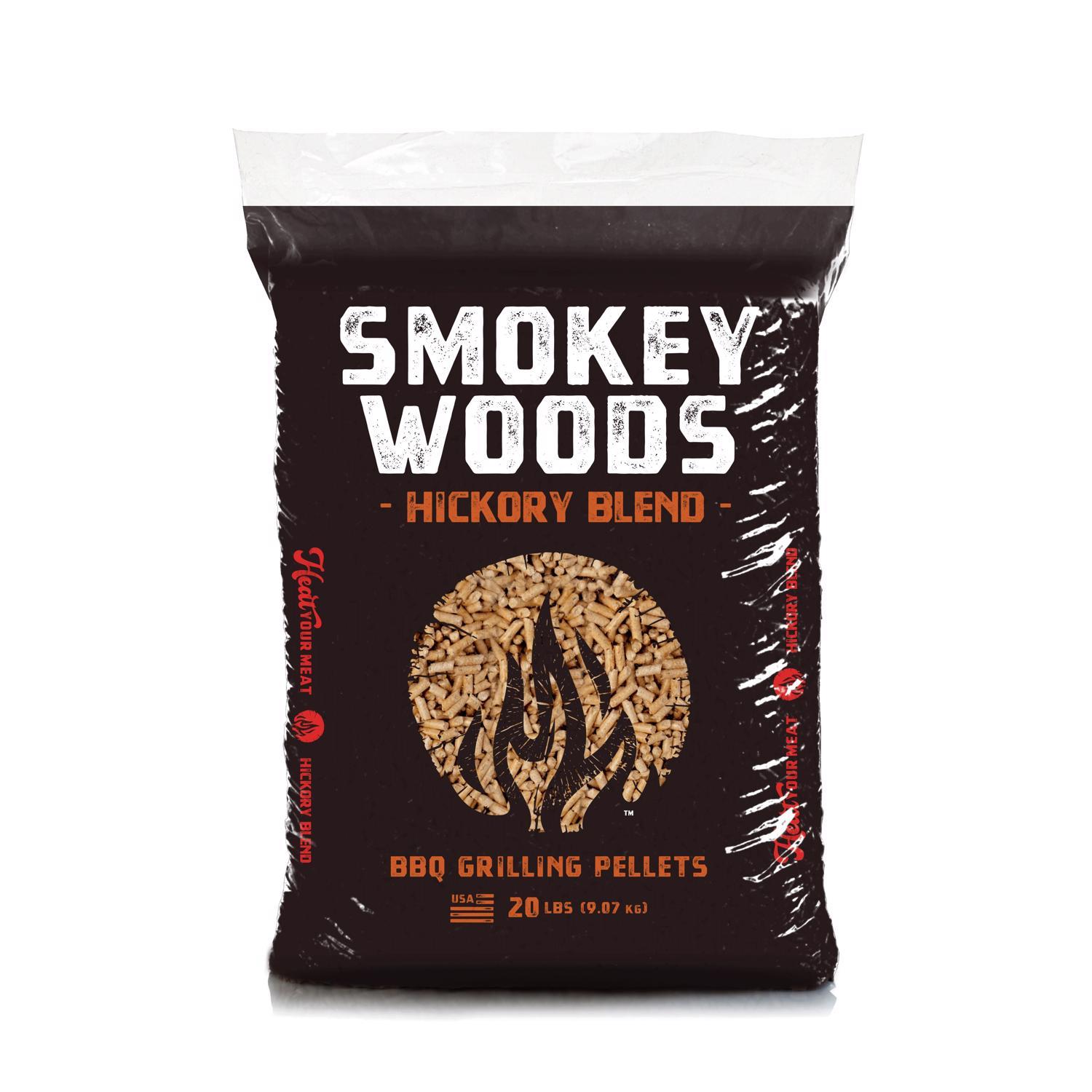Smokey Woods Hardwood Pellets All Natural Hickory 20 lb - Ace Hardware