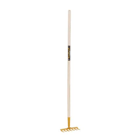 True Temper 43.25 in. 7 Tine Steel Kids Rake Wood Handle Mfr# KGRM ...
