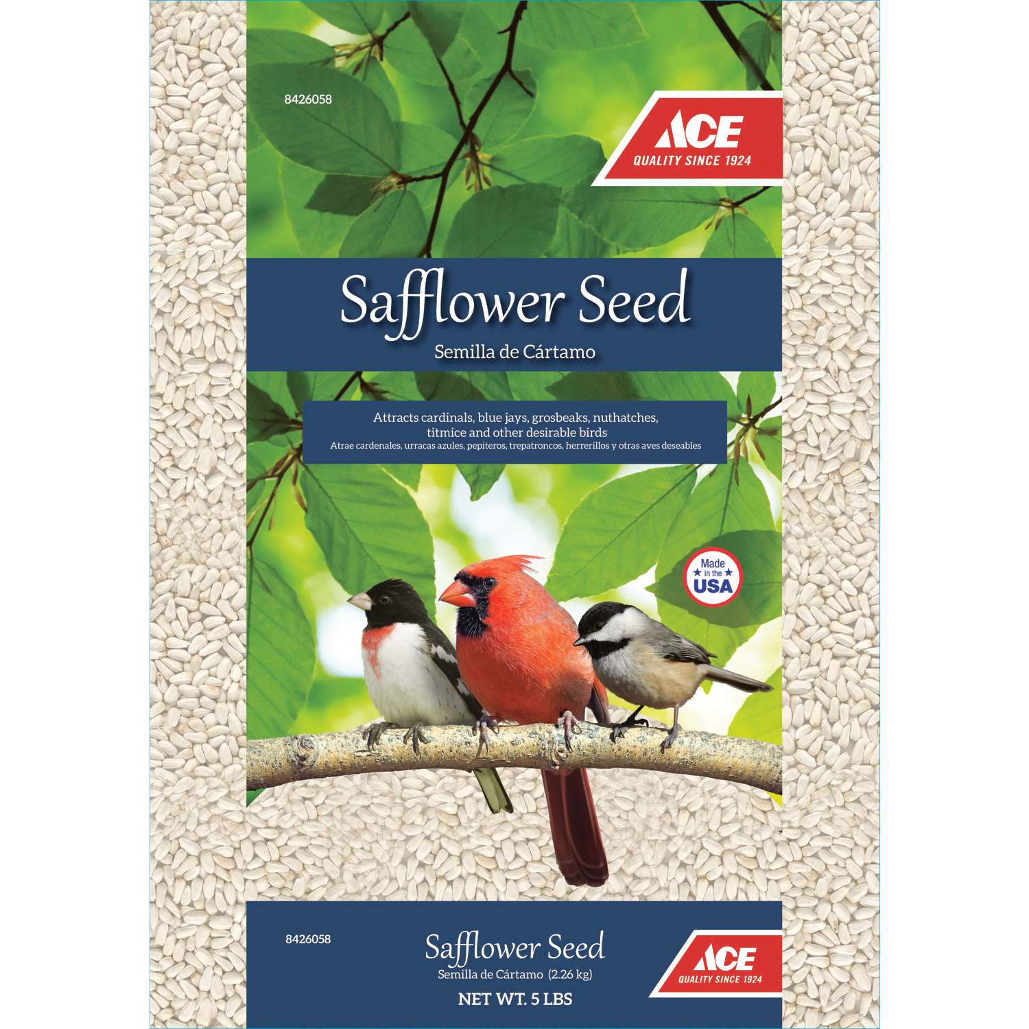 Ace Songbird Safflower Seeds Wild Bird Food 5 lb - Ace Hardware
