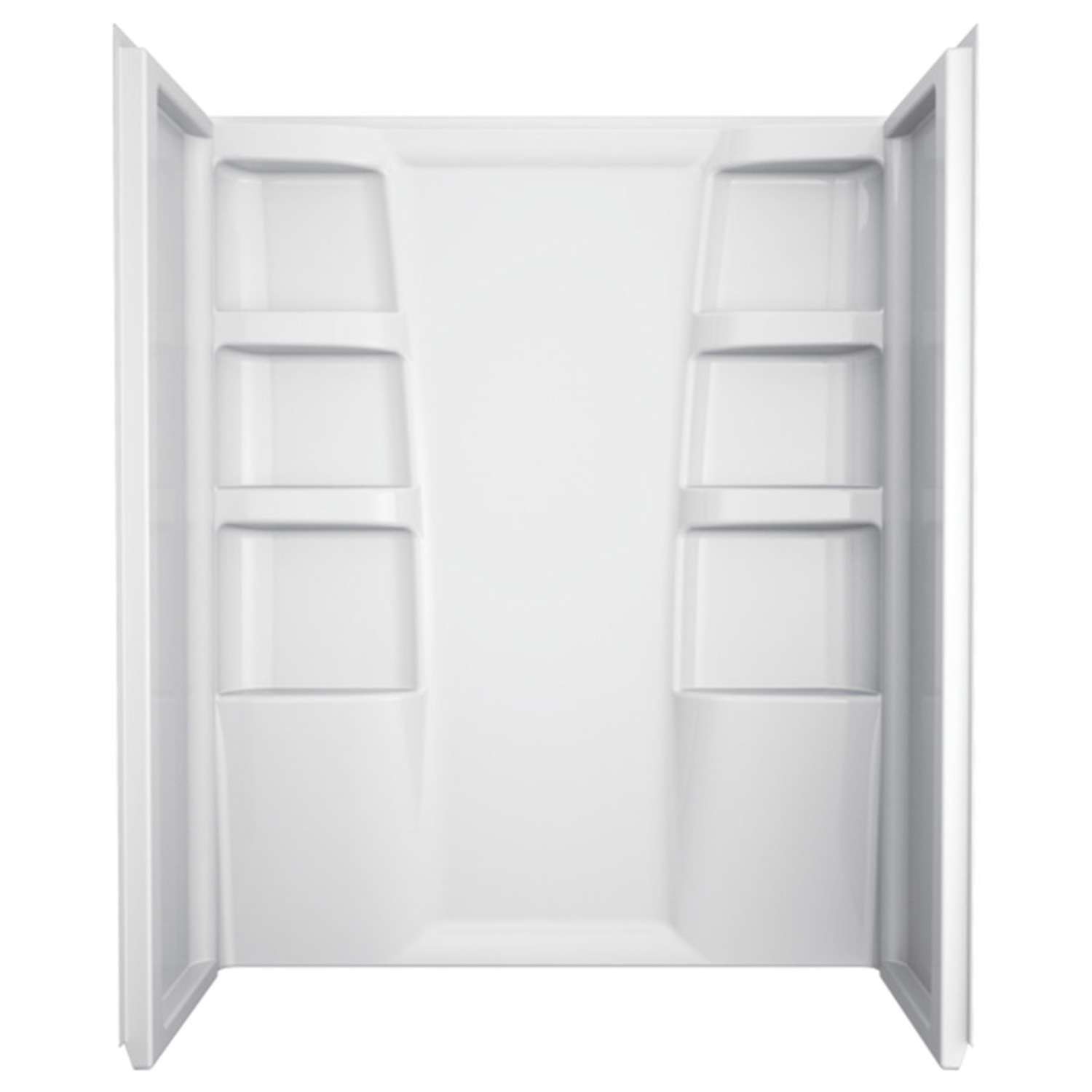 Delta Hycroft 73.5 in. H X 30 in. W X 60 in. L White Shower Surround ...