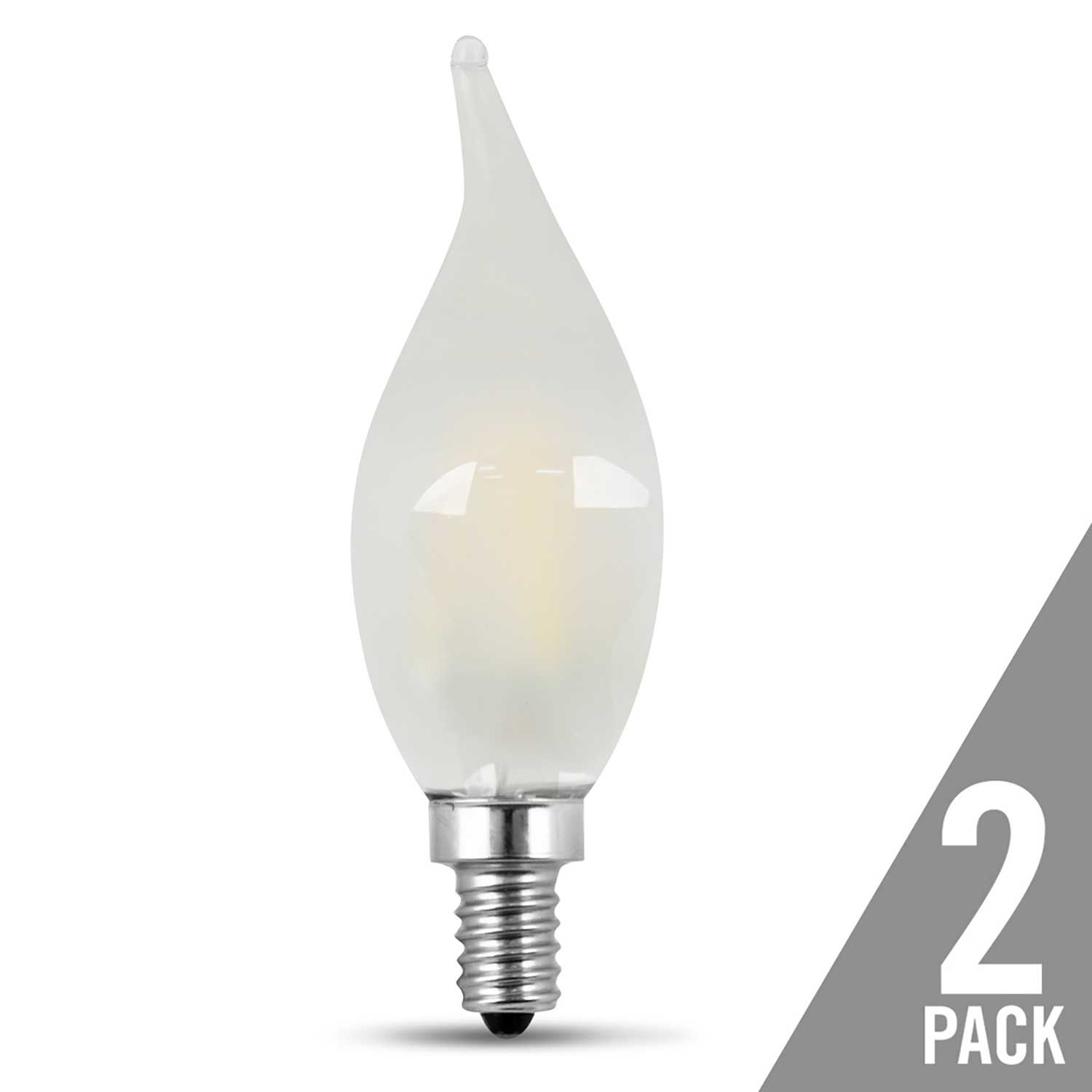 FEIT Electric CA10 E12 (Candelabra) LED Bulb Soft White 40 Watt Equivalence 2 pk - Ace Hardware