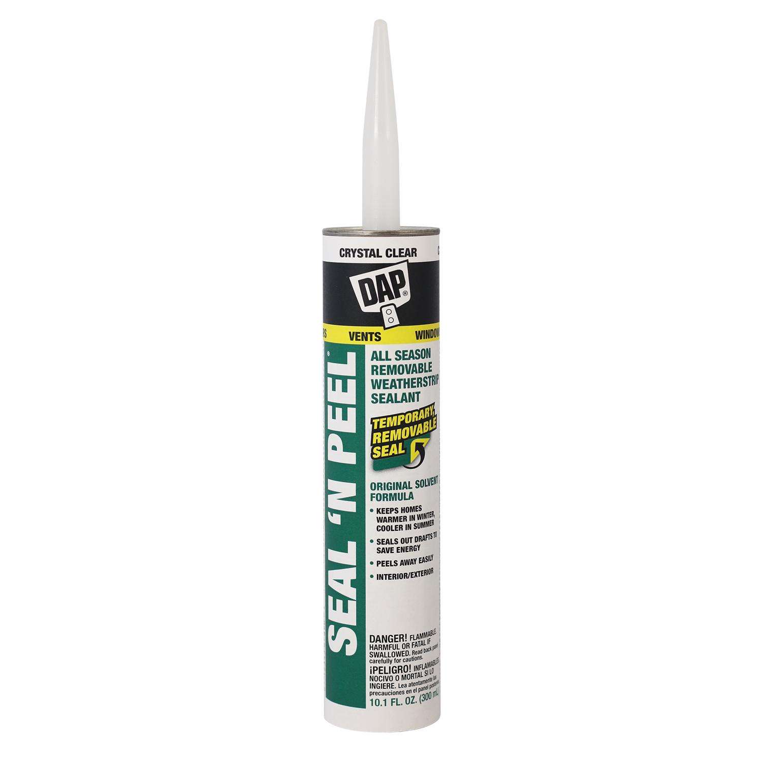 DAP Seal 'N Peel Clear Polymer Door, Siding and Window Sealant 10.1 oz ...