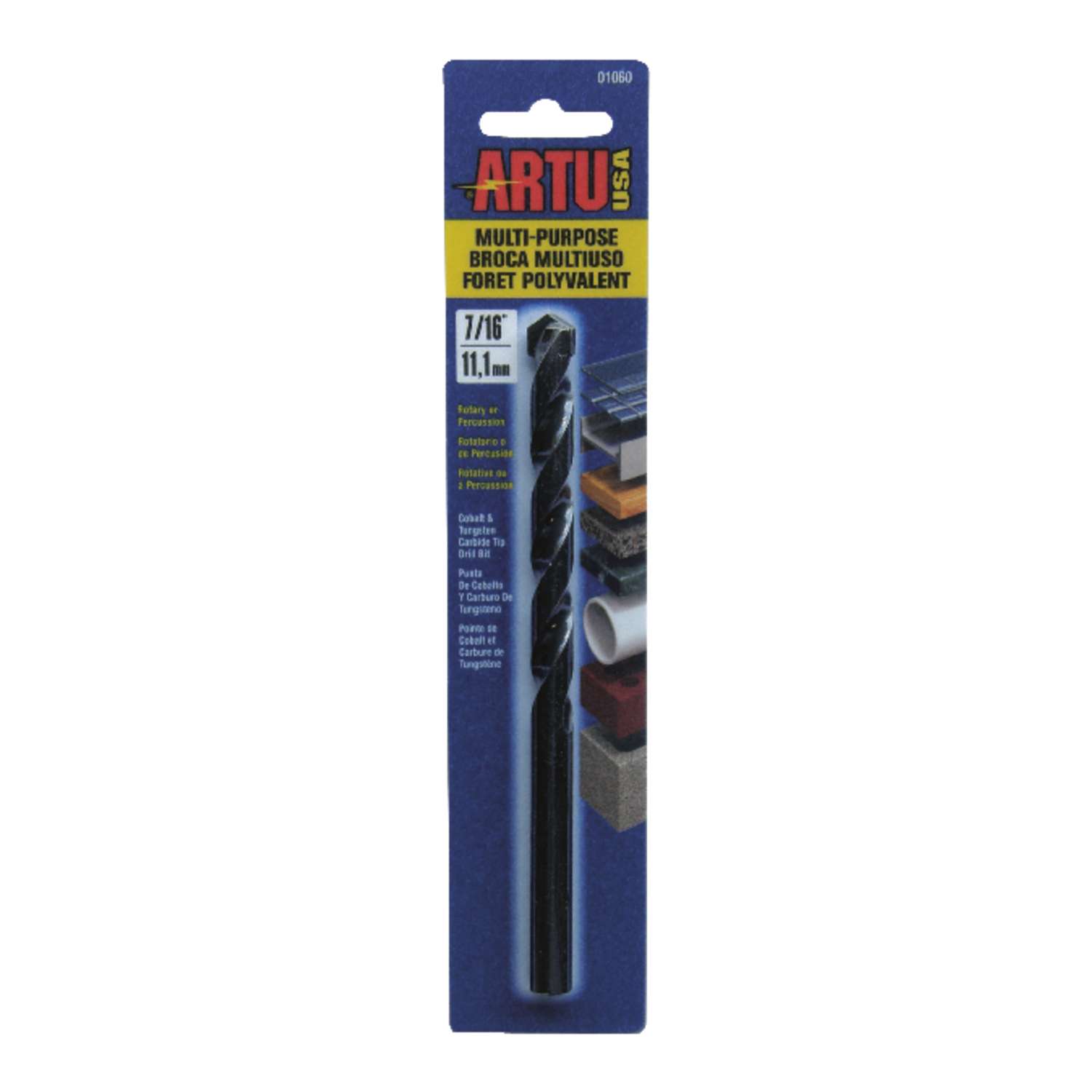 ARTU 7/16 in. S X 6-1/8 in. L Tungsten Carbide Tipped Drill Bit 1 pc ...