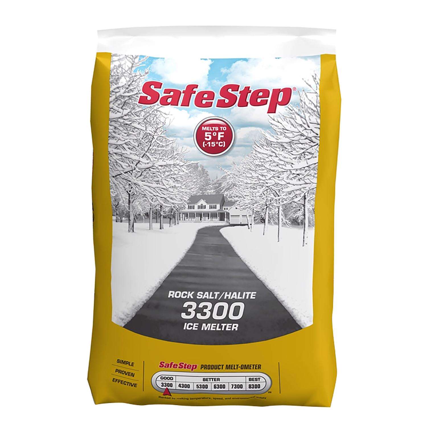 Safe Step 3300 Sodium Chloride Crystal Halite/Rock Salt Ice Melt 50 lb ...