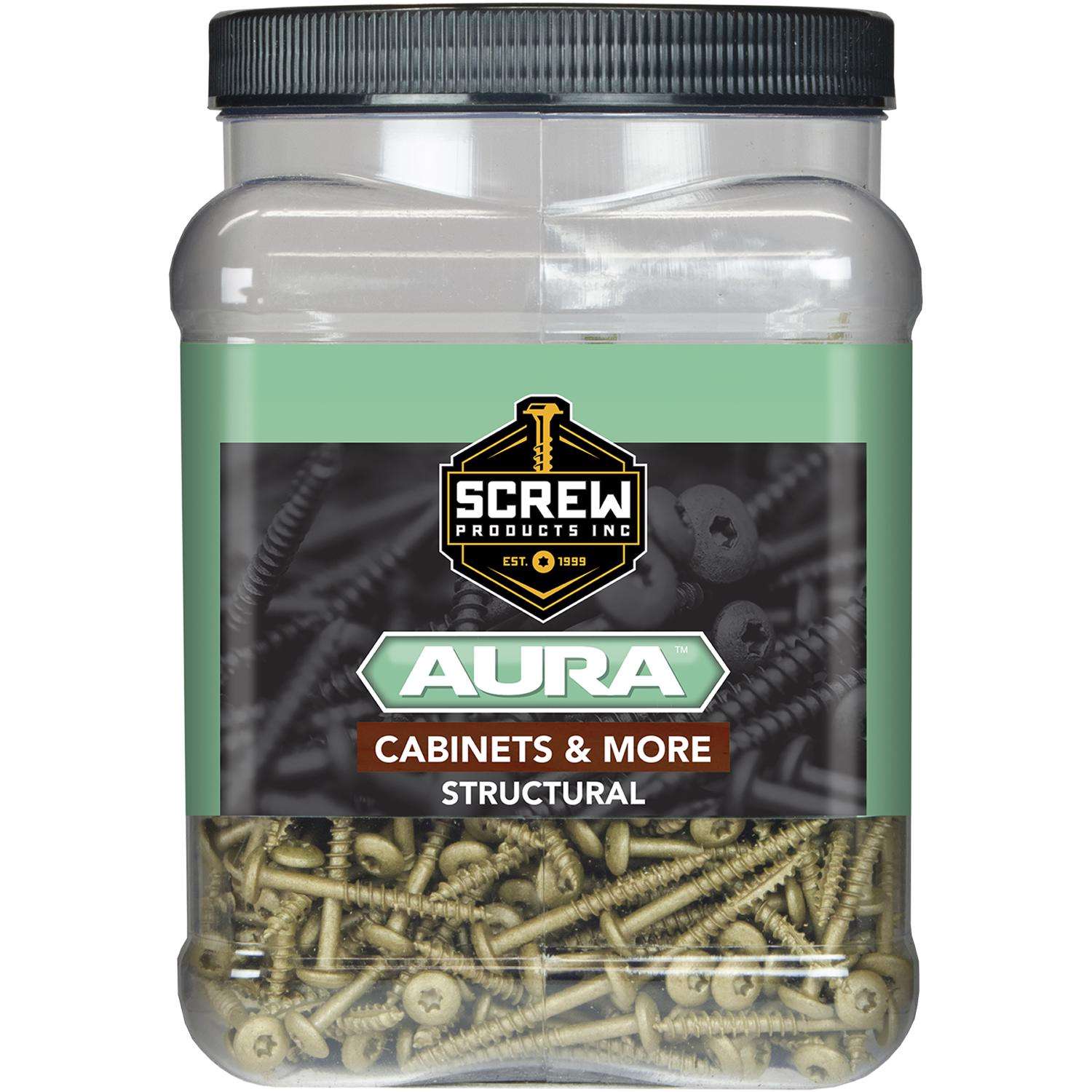 Screw Products AURA No. 8 X 2.5 in. L Star Coated Cabinet Screws 5 lb ...