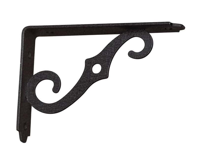 Hampton Black Steel Shelf Support 12 Ga. 5 in. L 80 lb - Ace Hardware