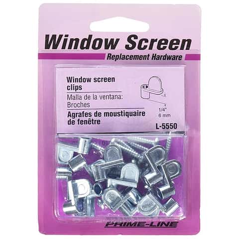 Prime-Line Zinc-Plated Silver Die Cast Screen Clip 12 pk Mfr# L 5550 ...