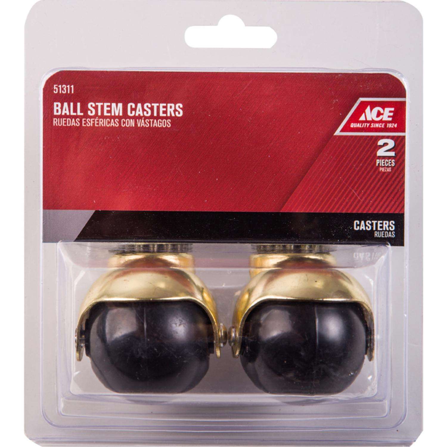 Ace 2 in. D Swivel Rubber Hooded Ball Caster 80 lb 1 pk - Ace Hardware