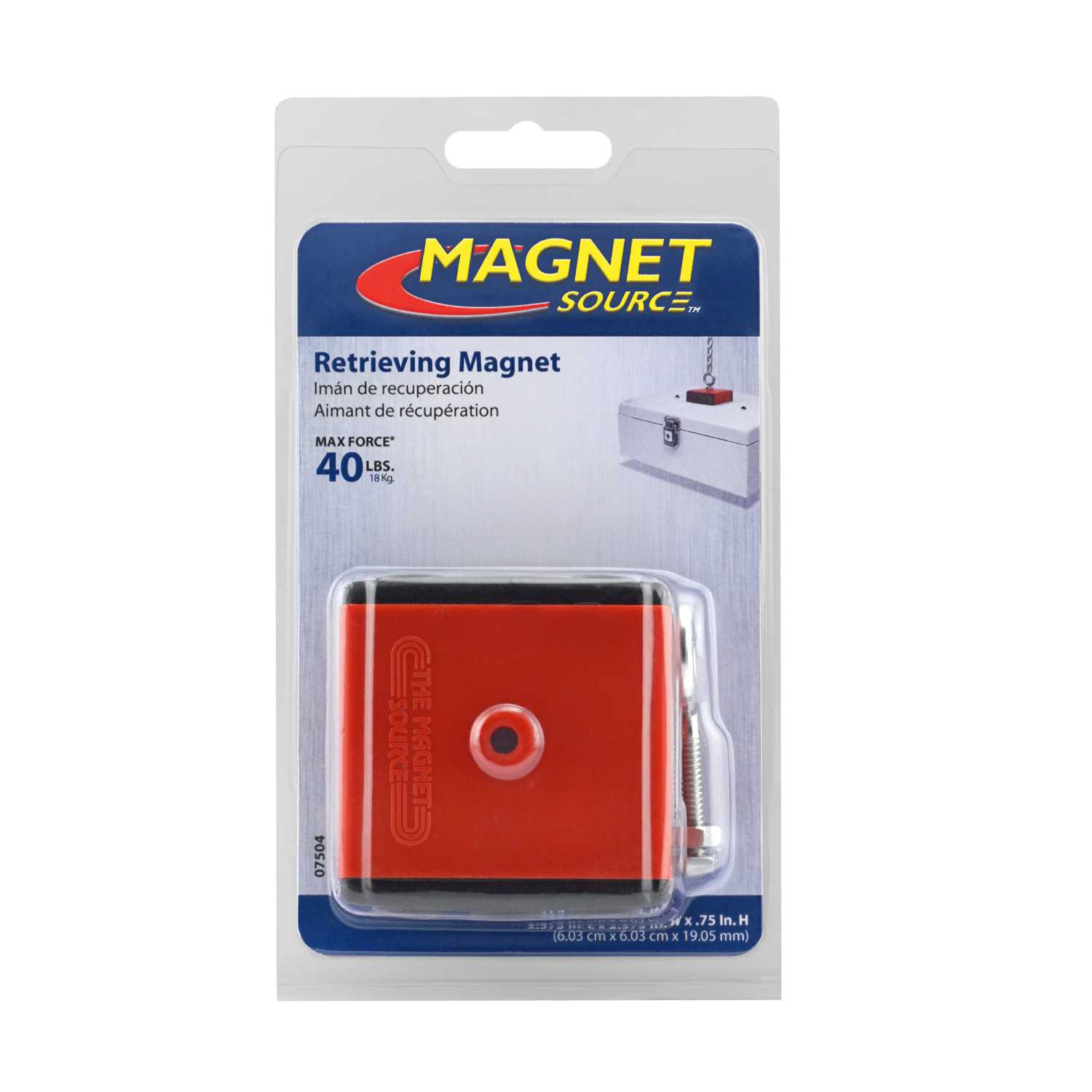 Master Magnetics 2.375 in. Ceramic Retrieving Magnet 40 lb. pull 3.4 ...