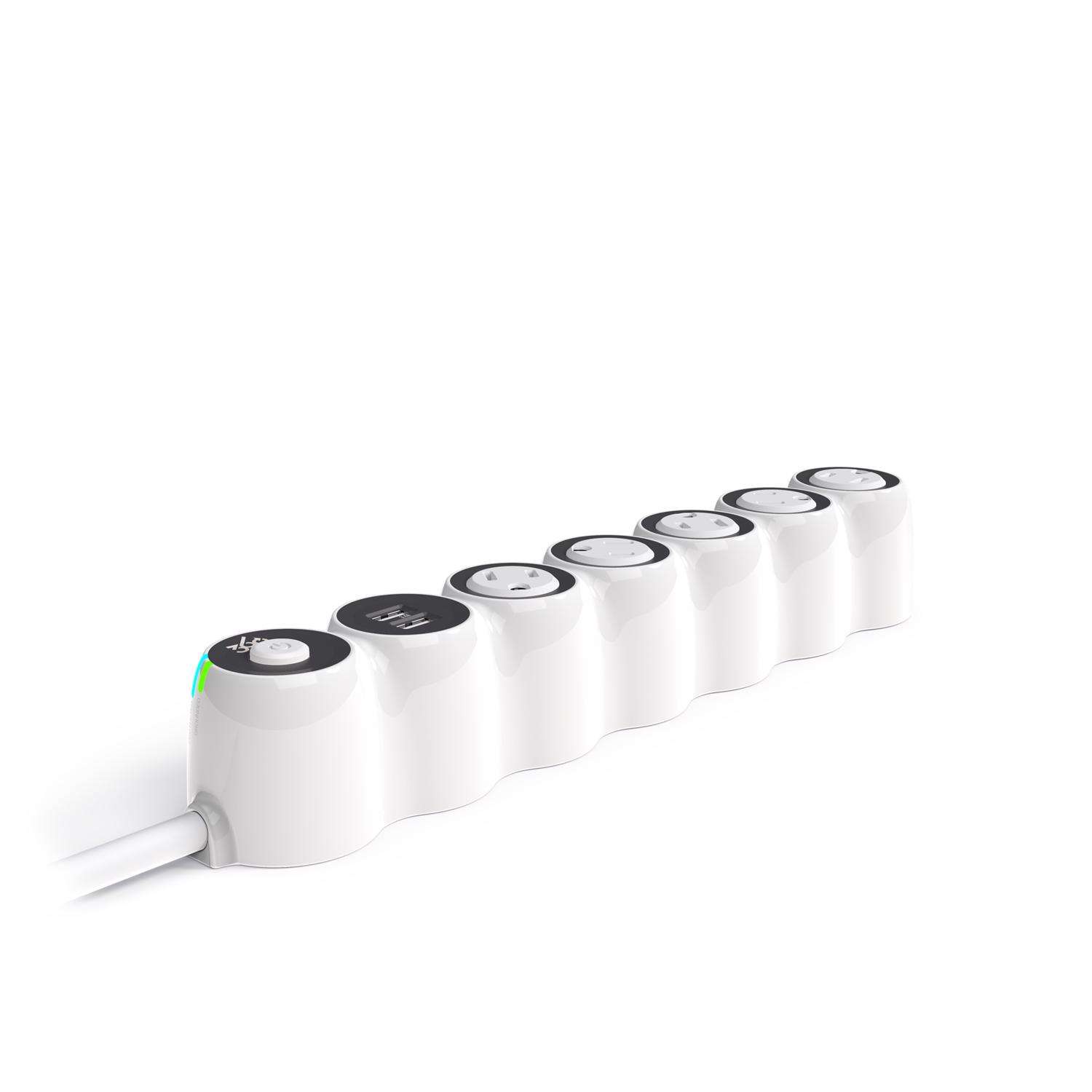 360 Electrical 4 ft. L 5 outlets Surge Protector White 2160 J - Ace ...