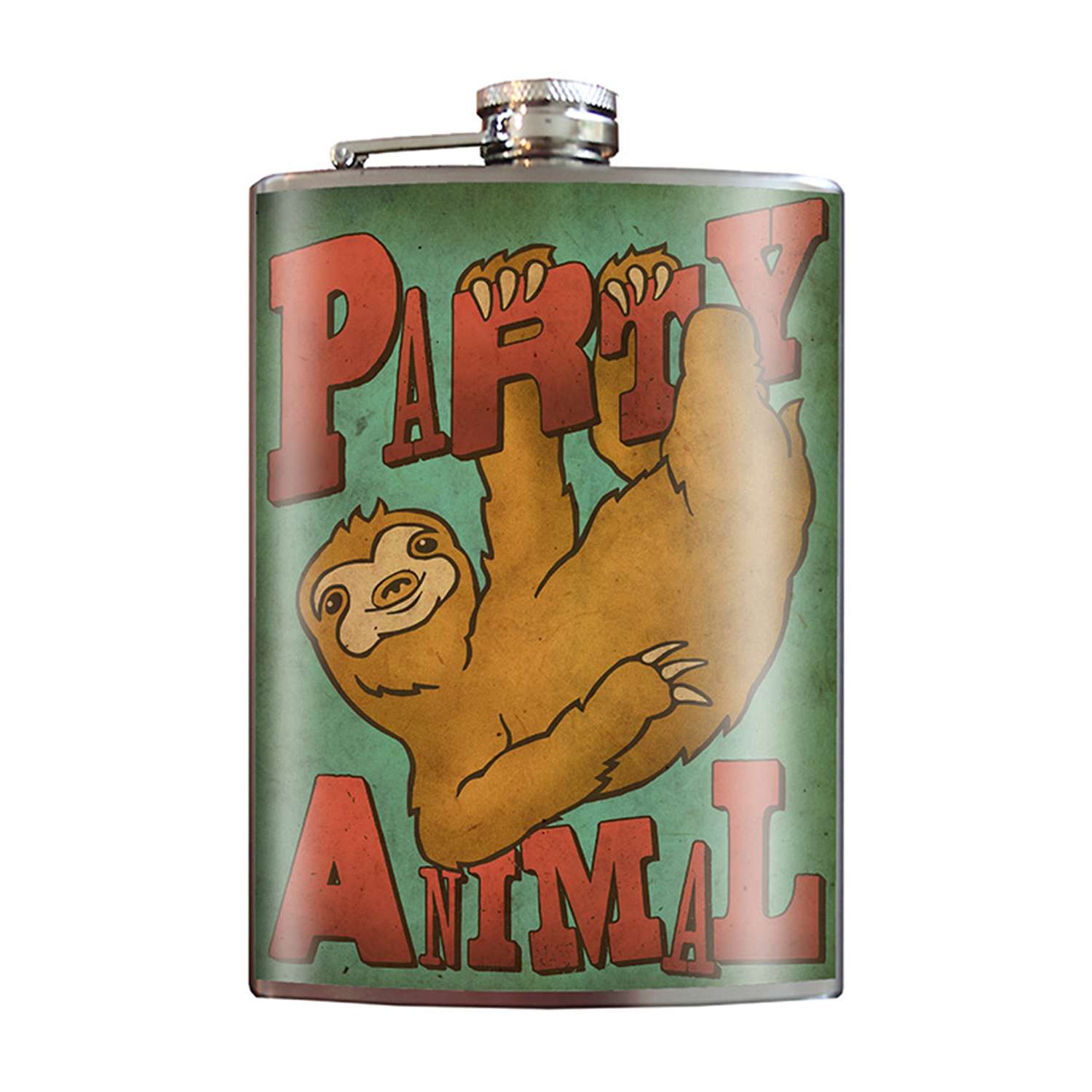 Trixie & Milo Party Animal 8 oz Multicolored Stainless Steel Flask ...