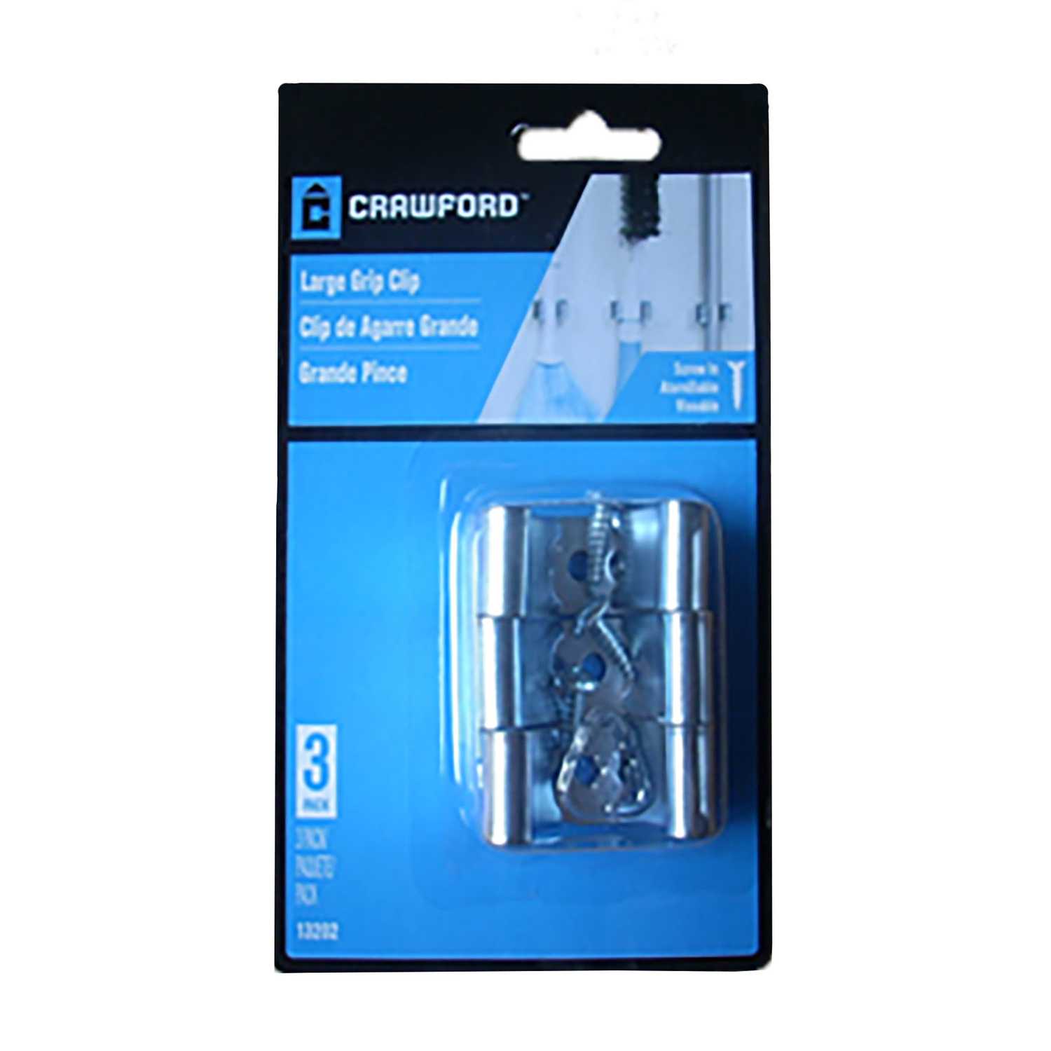 Crawford Zinc-Plated Silver Steel Grip Clip For 5-3/4 3 pk - Ace Hardware