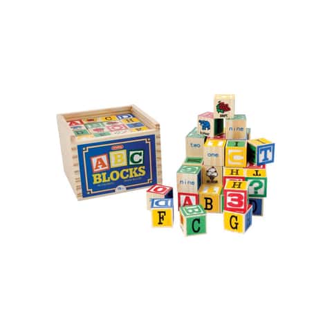 Schylling Alphabet Wood Blocks Wood Multicolored 48 pc - Ace Hardware