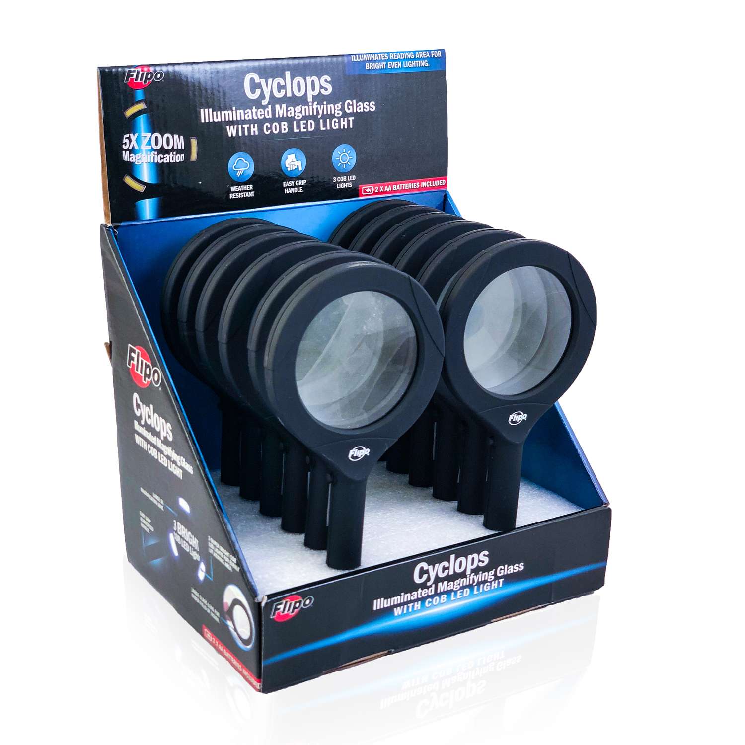 Flipo Cyclops Round 5 Times COB LED Magnifier 3.25 in. W - Ace Hardware