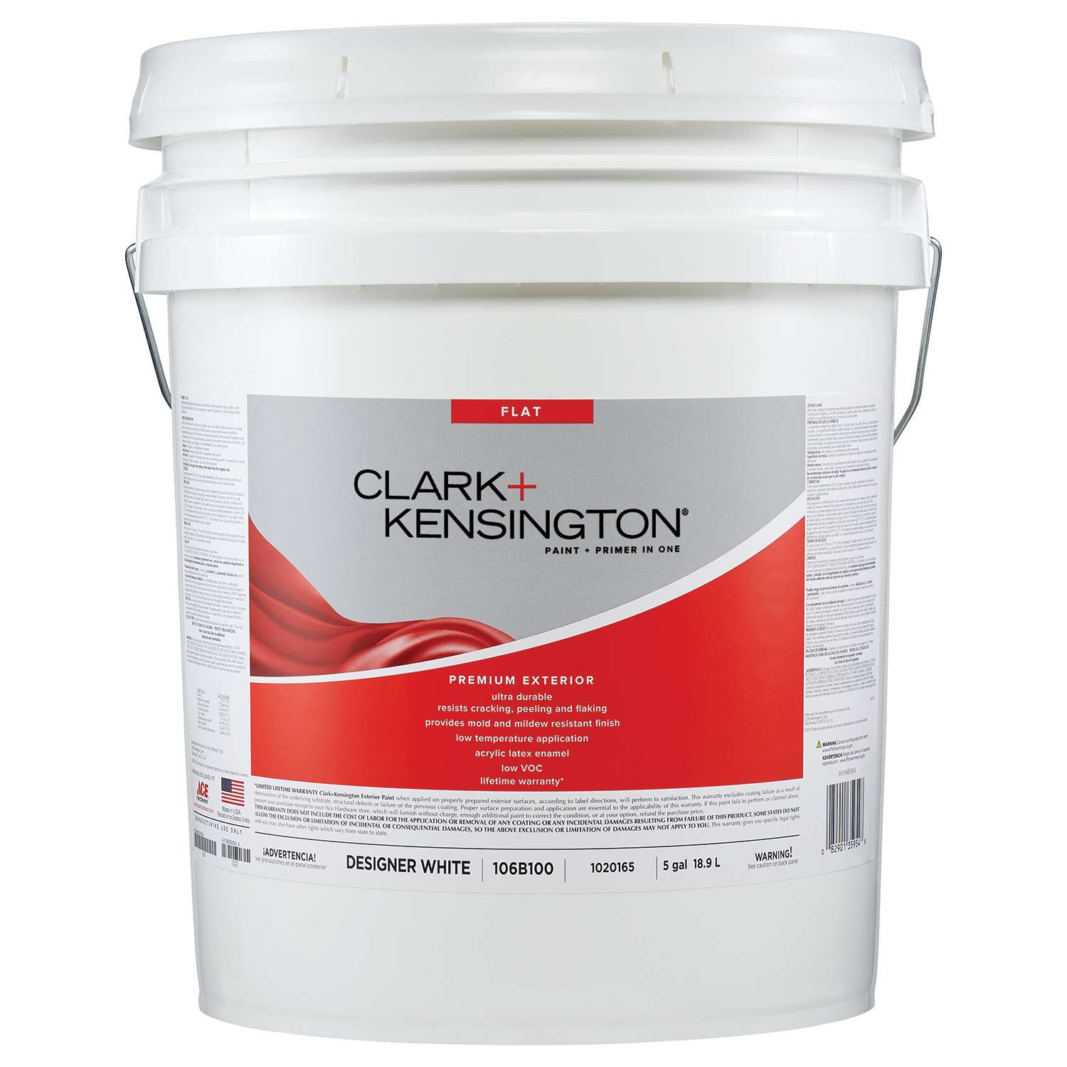 Clark+Kensington Flat Designer White House & Trim Paint & Primer ...