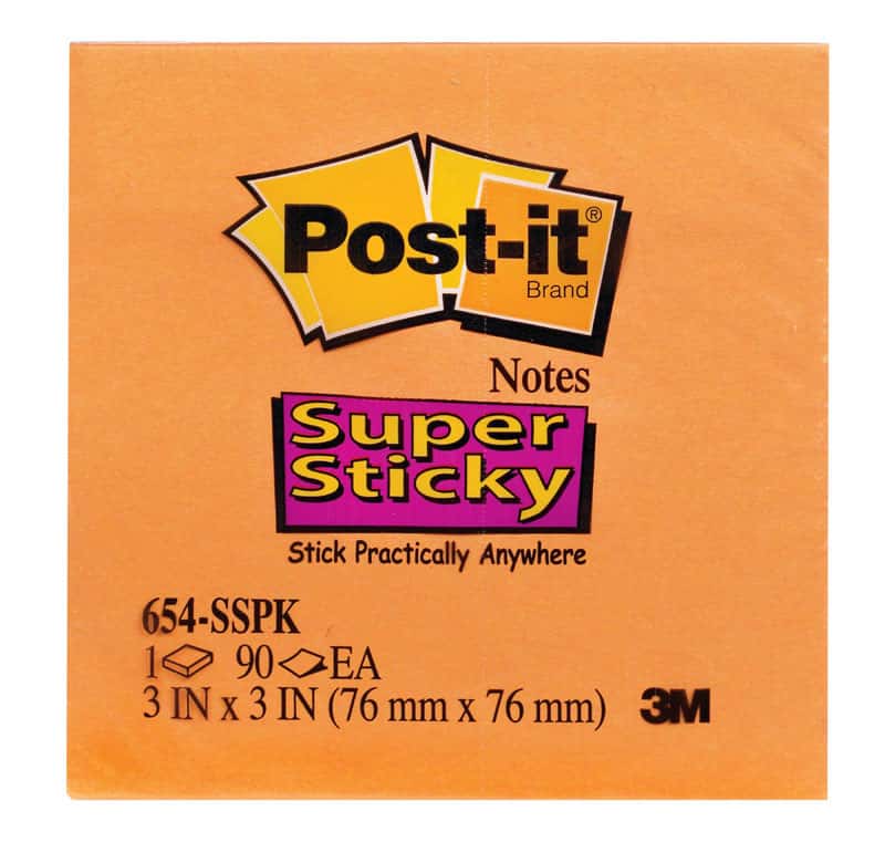 Post-It 3 in. W x 3 in. L Assorted Sticky Notes 1 pad - Ace Hardware