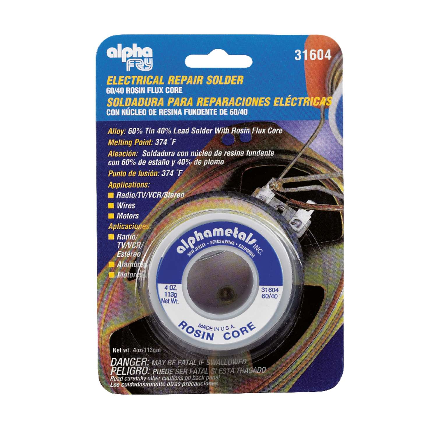 Alpha Fry 4 oz Repair Solder 0.06 in. D Tin/Lead 60/40 1 pc - Ace Hardware