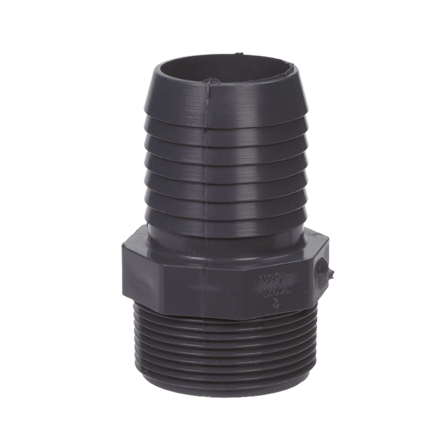 Lasco Schedule 80 1-1/2 in. Insert x 1-1/2 in. Dia. MPT PVC Male ...