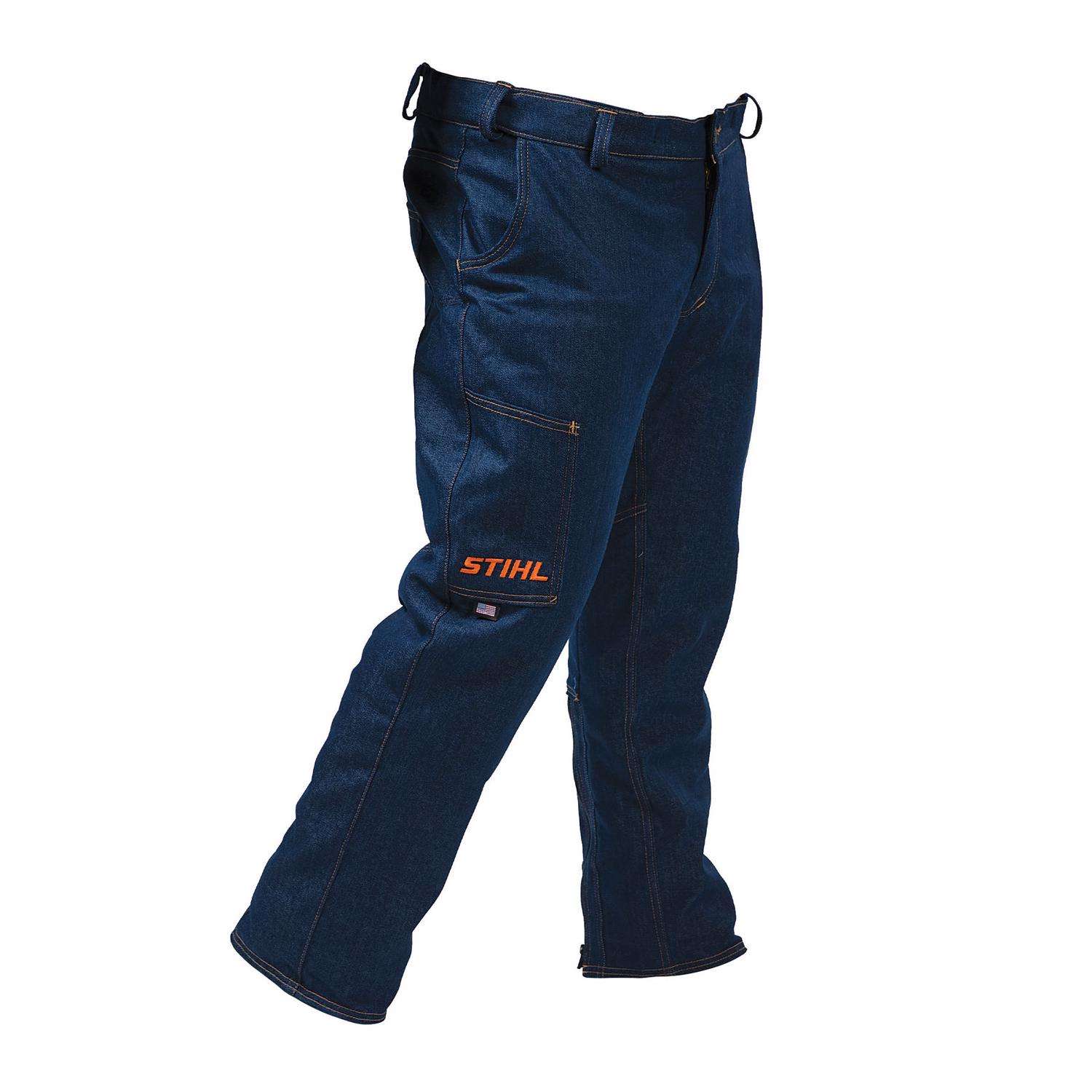 STIHL Unisex Denim Twill Pants Navy Blue 30x36 1 pk - Ace Hardware