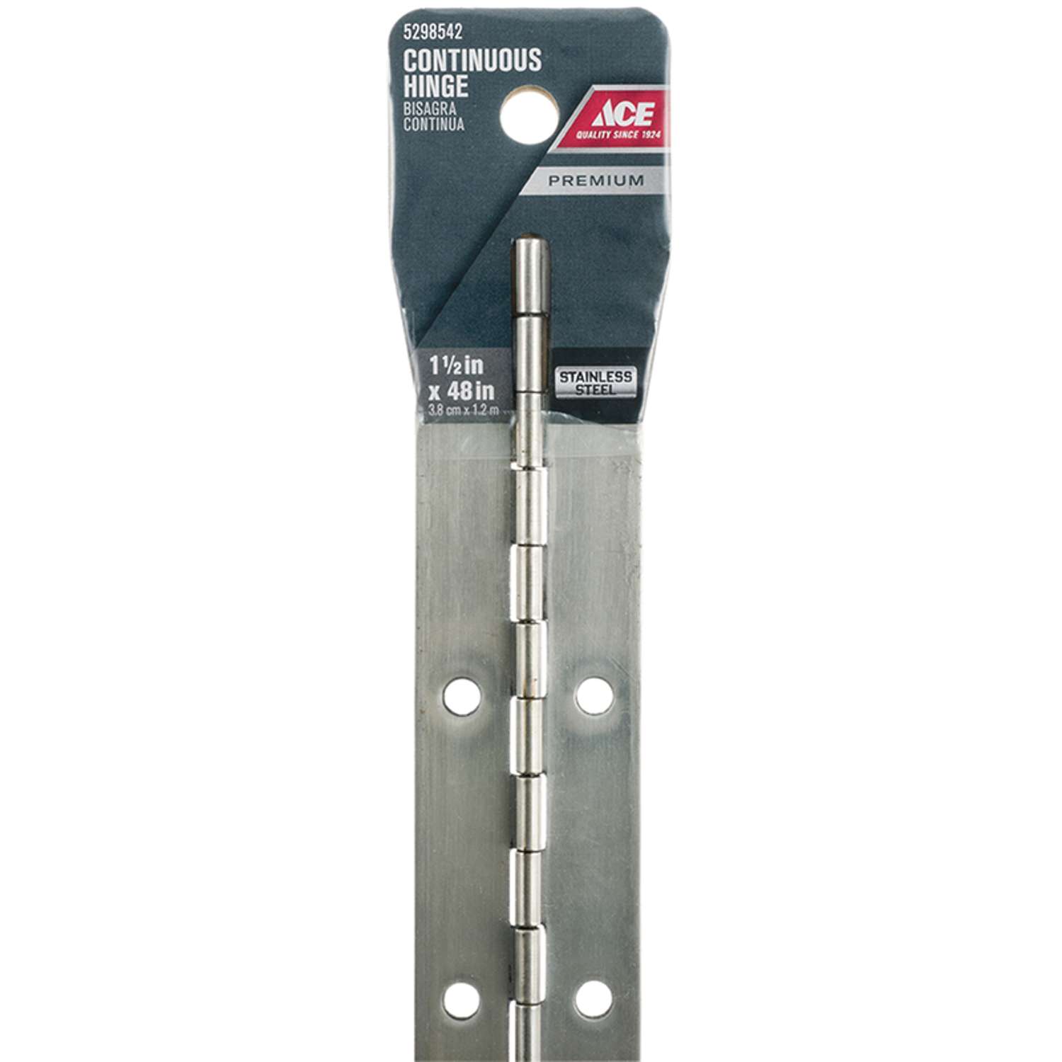 Ace 1-1/2 in. W X 48 in. L Stainless Steel Continuous Hinge 1 pk - Ace ...