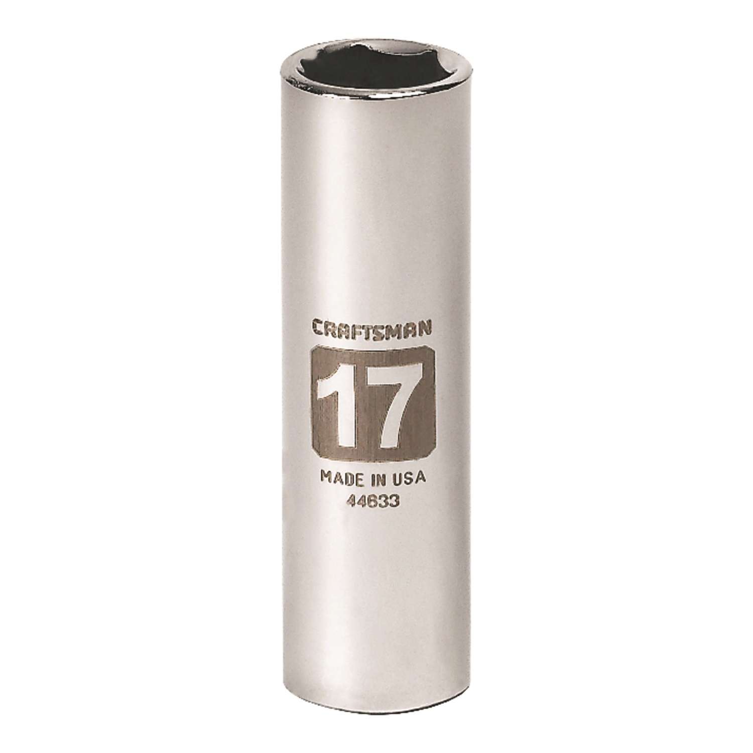 Craftsman 17 mm X 1/2 in. drive Metric 6 Point Deep Deep Socket 1 pc ...