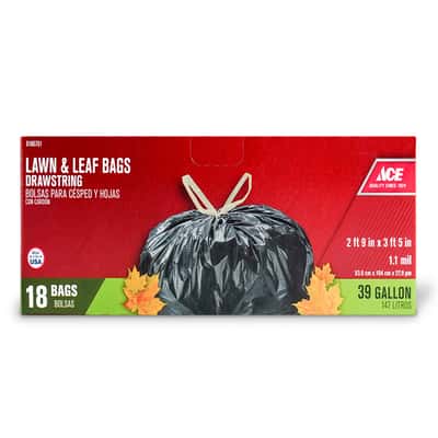 Ace 39 gal Lawn & Leaf Bags Drawstring 20 pk - Ace Hardware