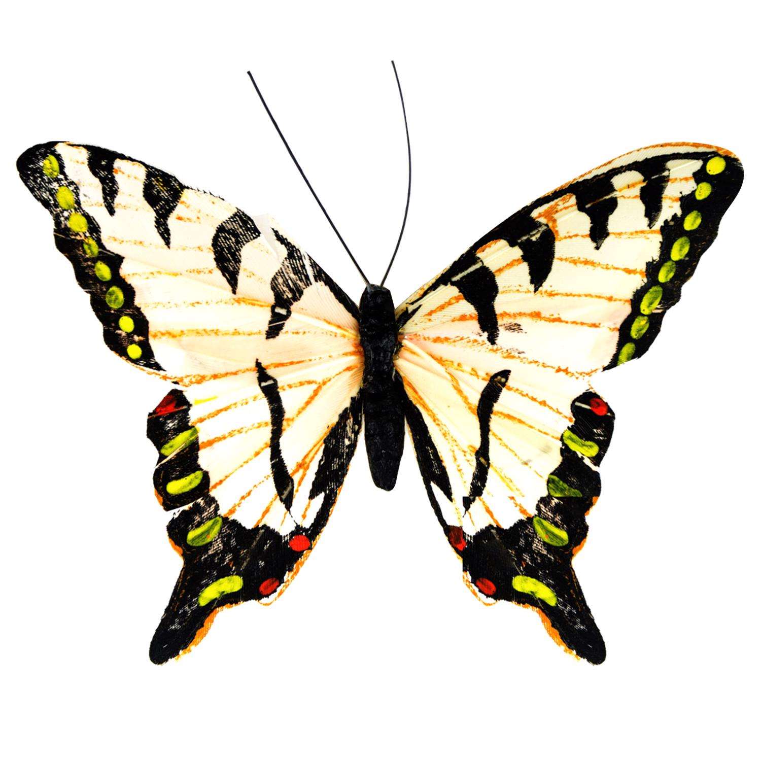 Touch of Nature Multicolored Nylon 4.5 in. H Butterfly with Clip ...